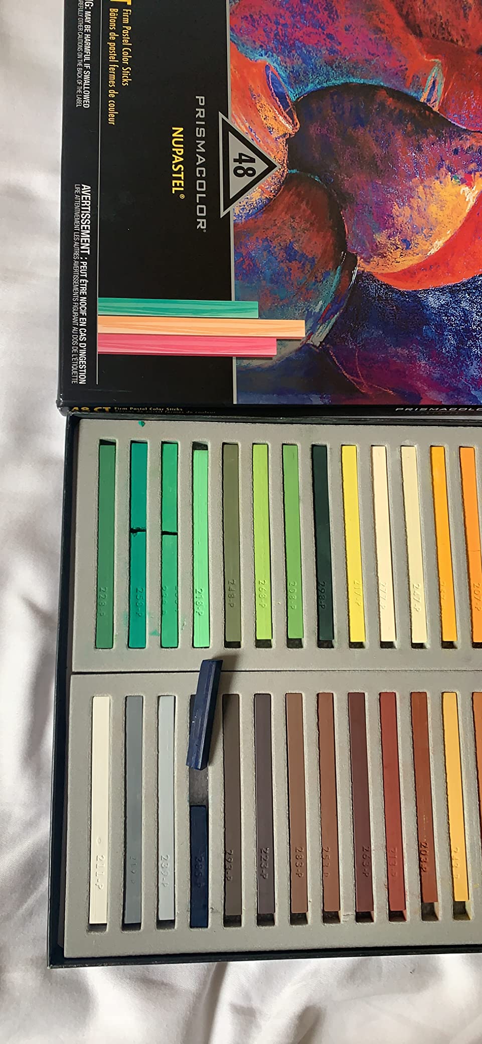 Prismacolor 27051 Premier NuPastel Firm Pastel Color Sticks, Box of 48 ...