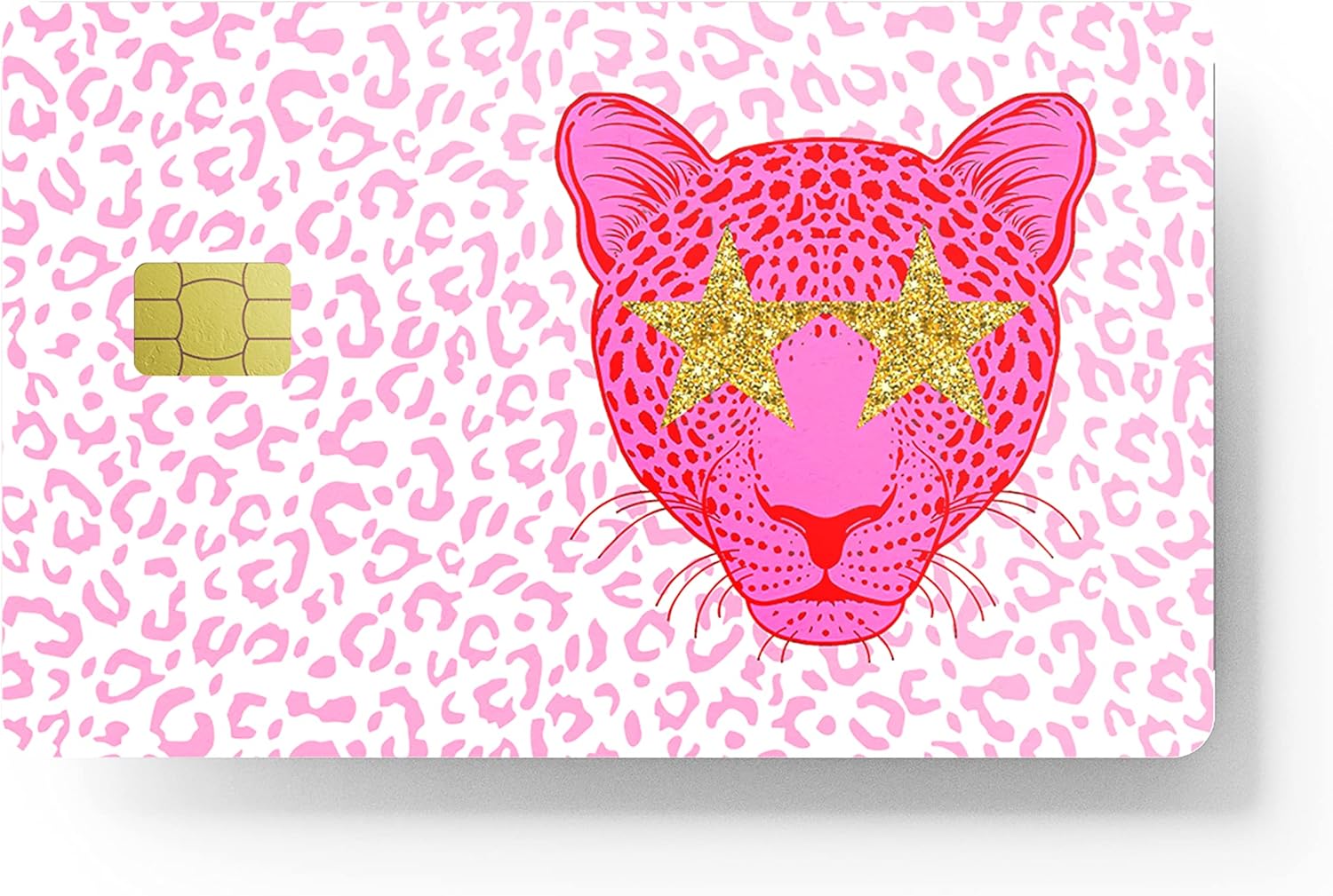 Card Skin 017 - Pink Leopart : Amazon.co.uk: Stationery & Office Supplies