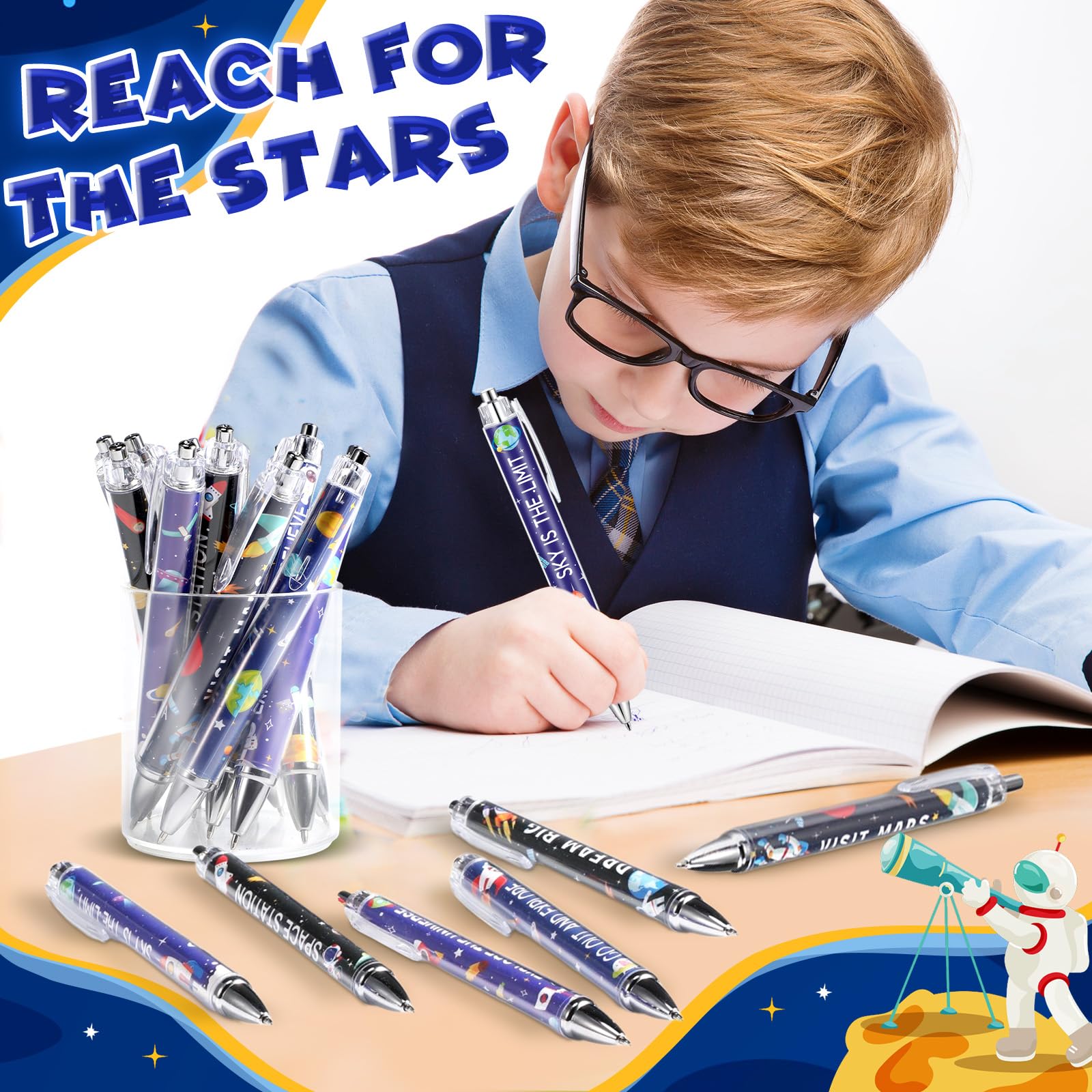 Galaxy Themed Ballpoint Pens Bulk 50 Pack Galaxy Themed Ballpoint Pens ...
