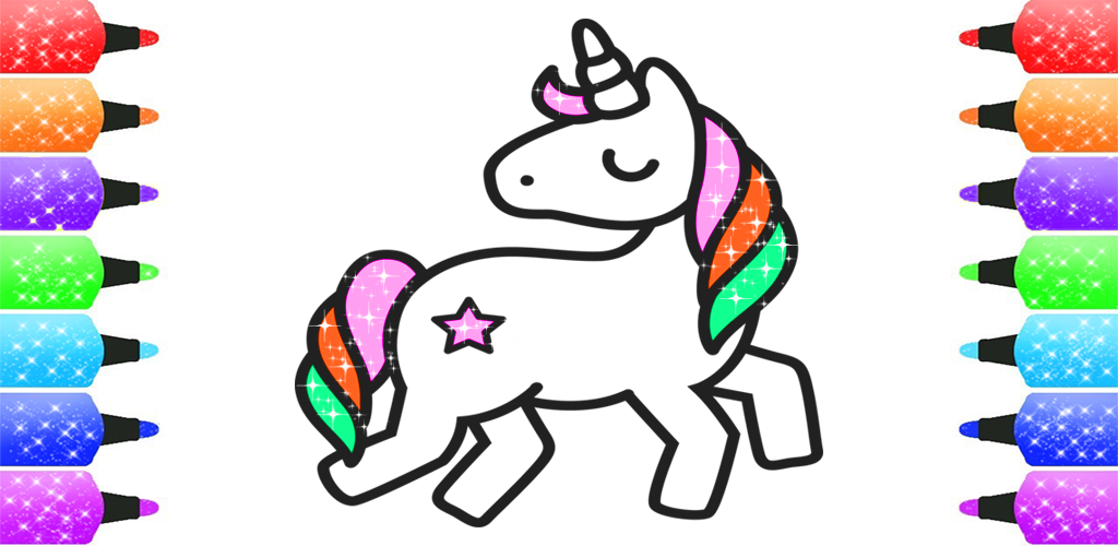 Unicorn Coloring Book Glitter Unicorn Glitter Coloring Book APK