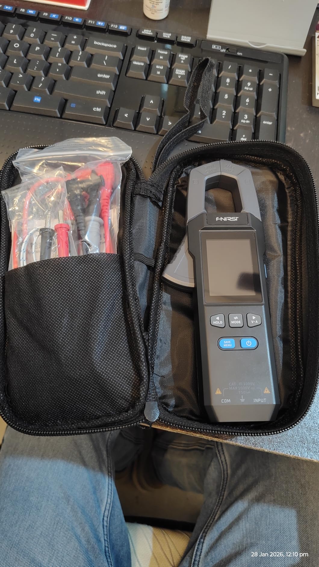 FNIRSI DMC-100 Digital Clamp Meter Multimeter 9999 Counts TRMS, 600A ...