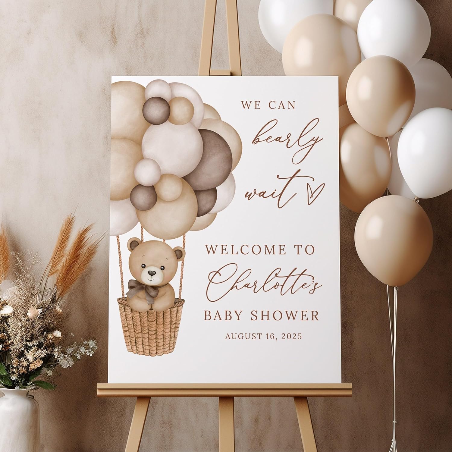 Amazon.com: Welcome To Baby Shower Sign, We Can Bearly Wait Baby Shower ...