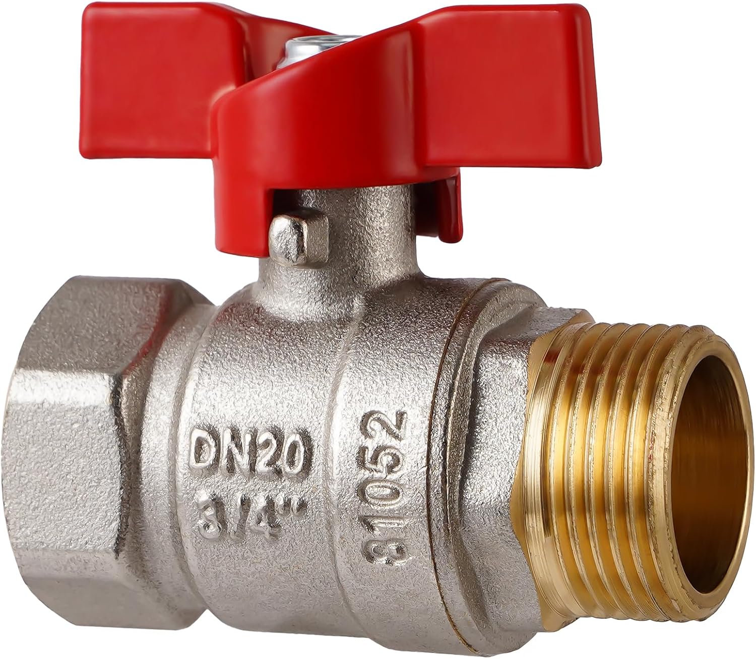 Amazon.com: 3/4”GHT Garden Hose Ball Valve Adapter Coupling, Brass ...