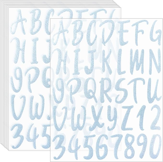 Amazon.com: Waynoda Glitter Alphabet Letter Stickers 360 Pieces 10 ...