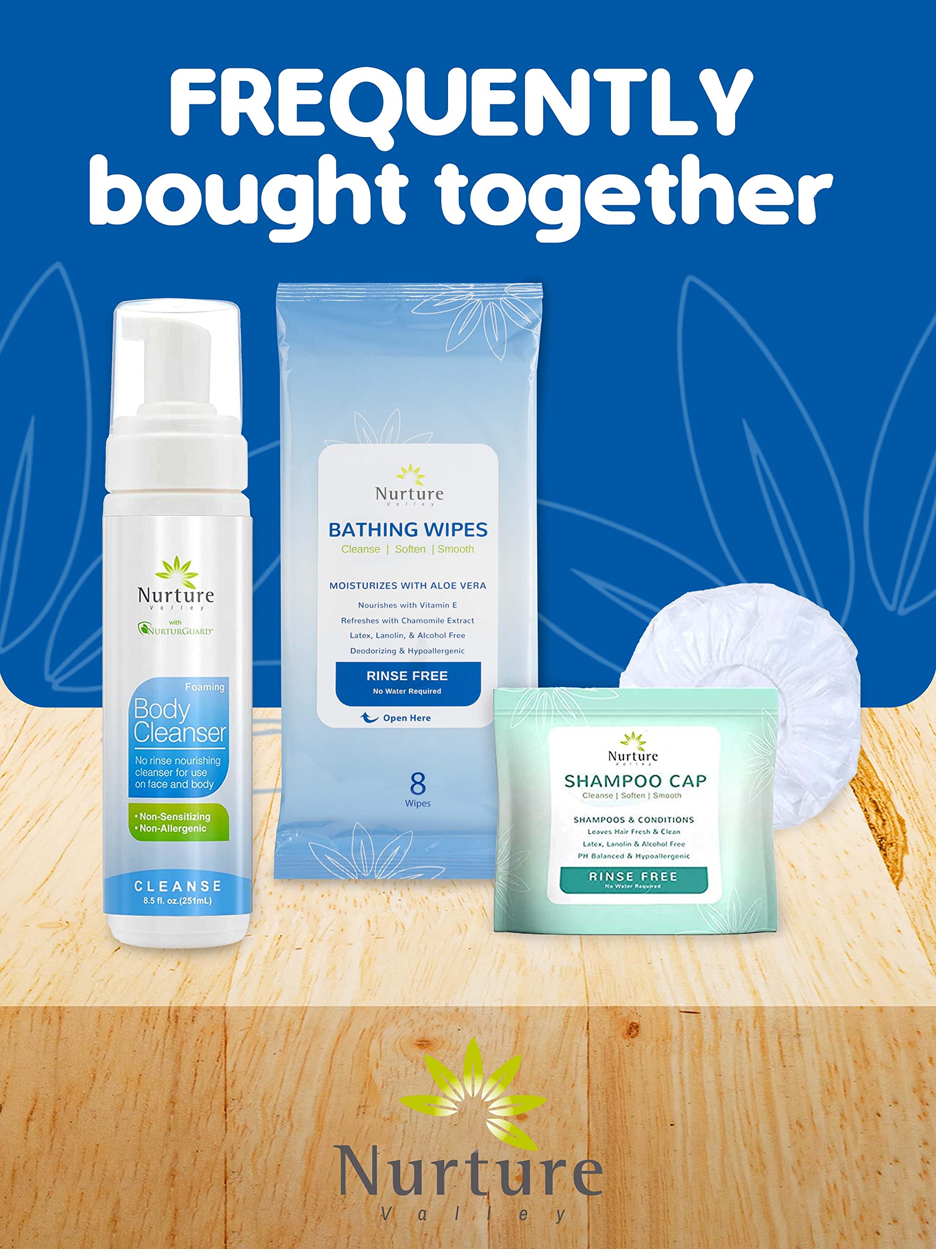 Snapklik.com : Nurture Rinse Free Bathing Wipes For Adults w/Aloe ...