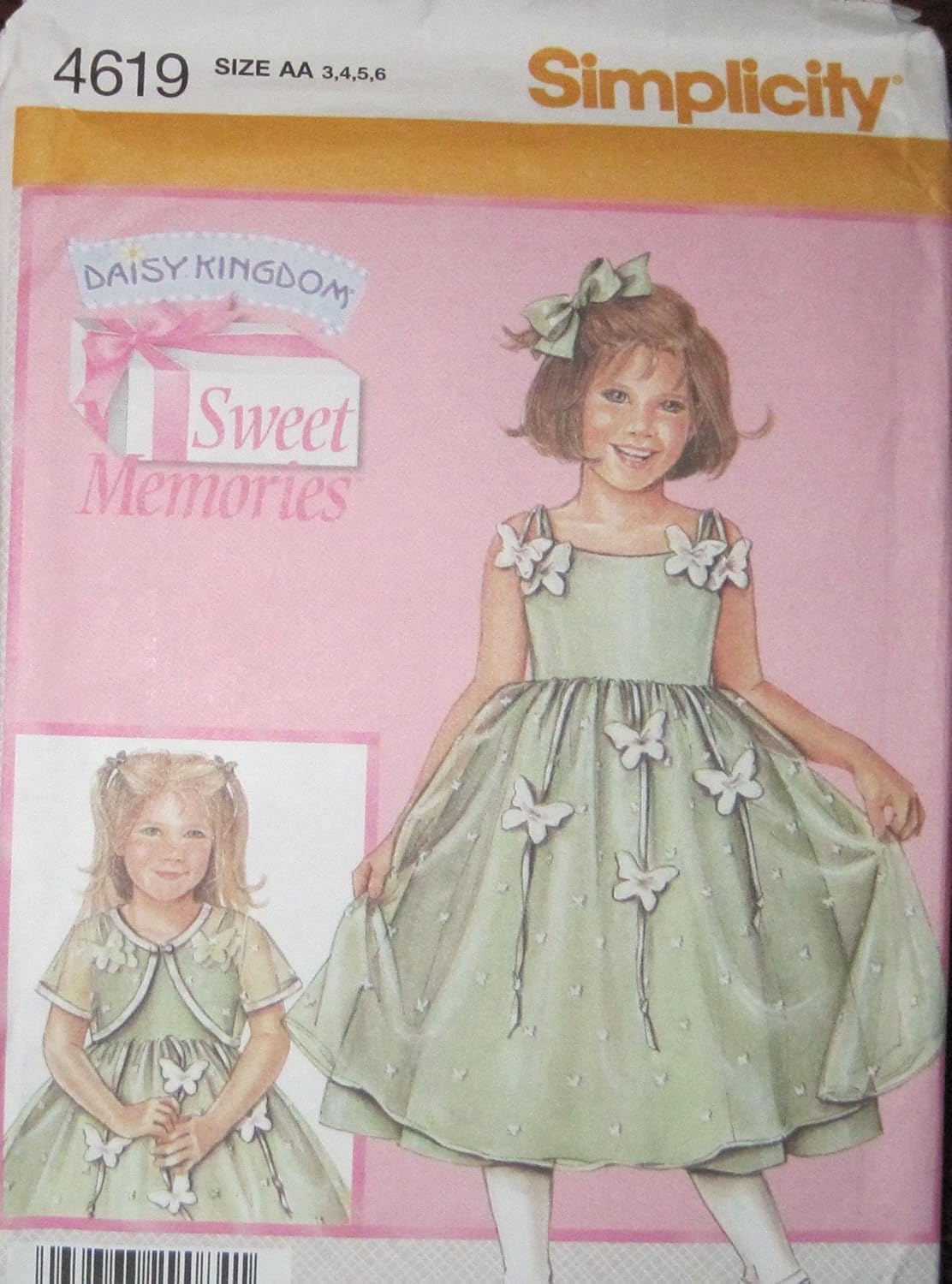 Amazon.com: Simplicity Pattern 4619 Childs Dress and Jacket Size AA 3-6 ...