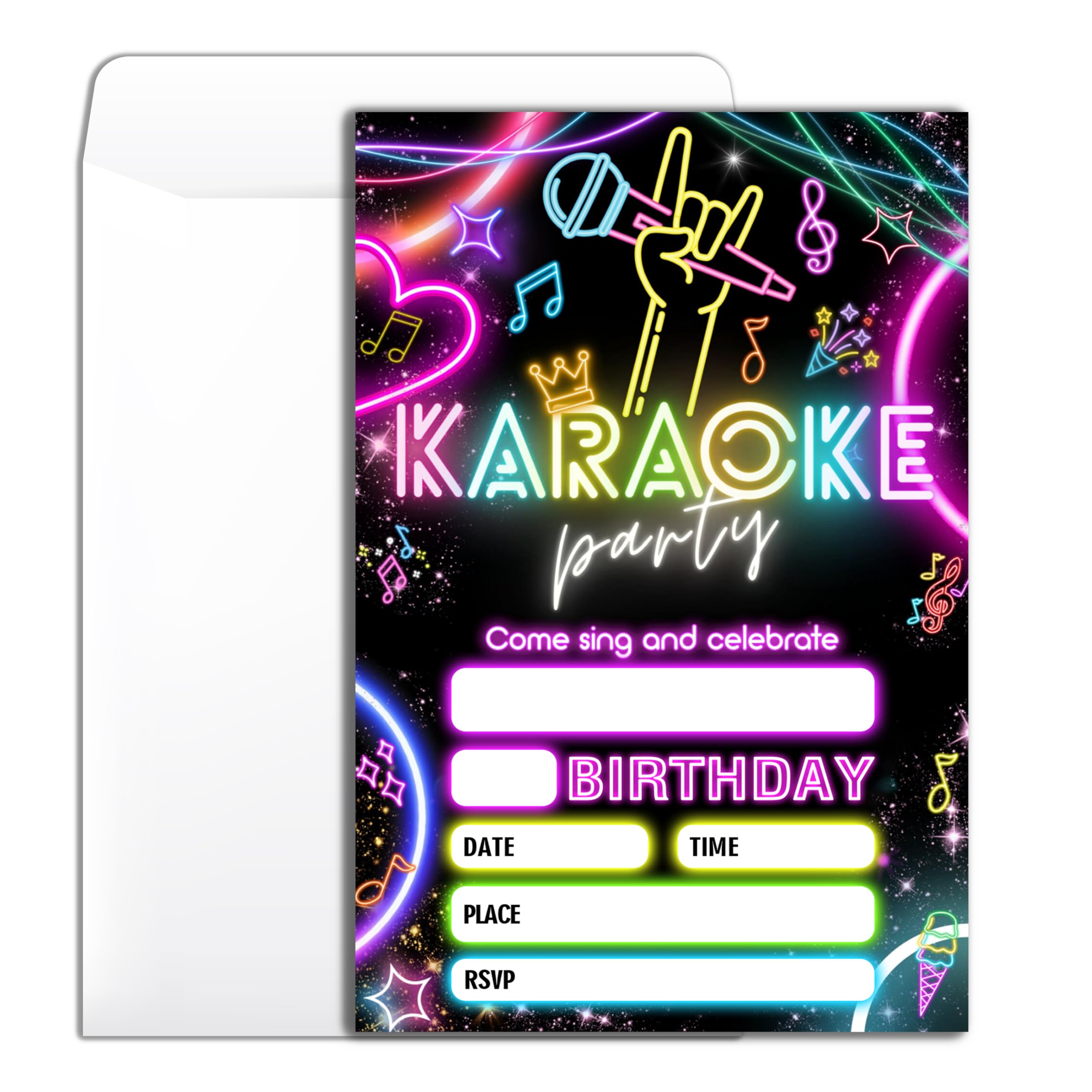 Karoke Birthday Invitation Karaoke Invitation Singing Birthday