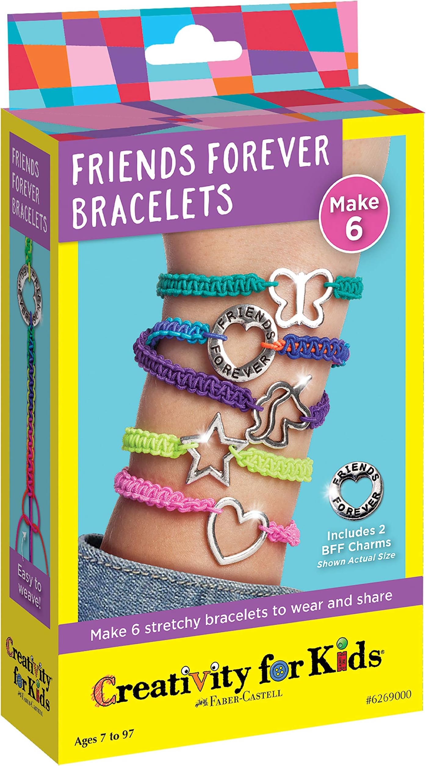 4M Creative Craft Glow Friendship Bracelets Kit, Create 12 Glow in The ...