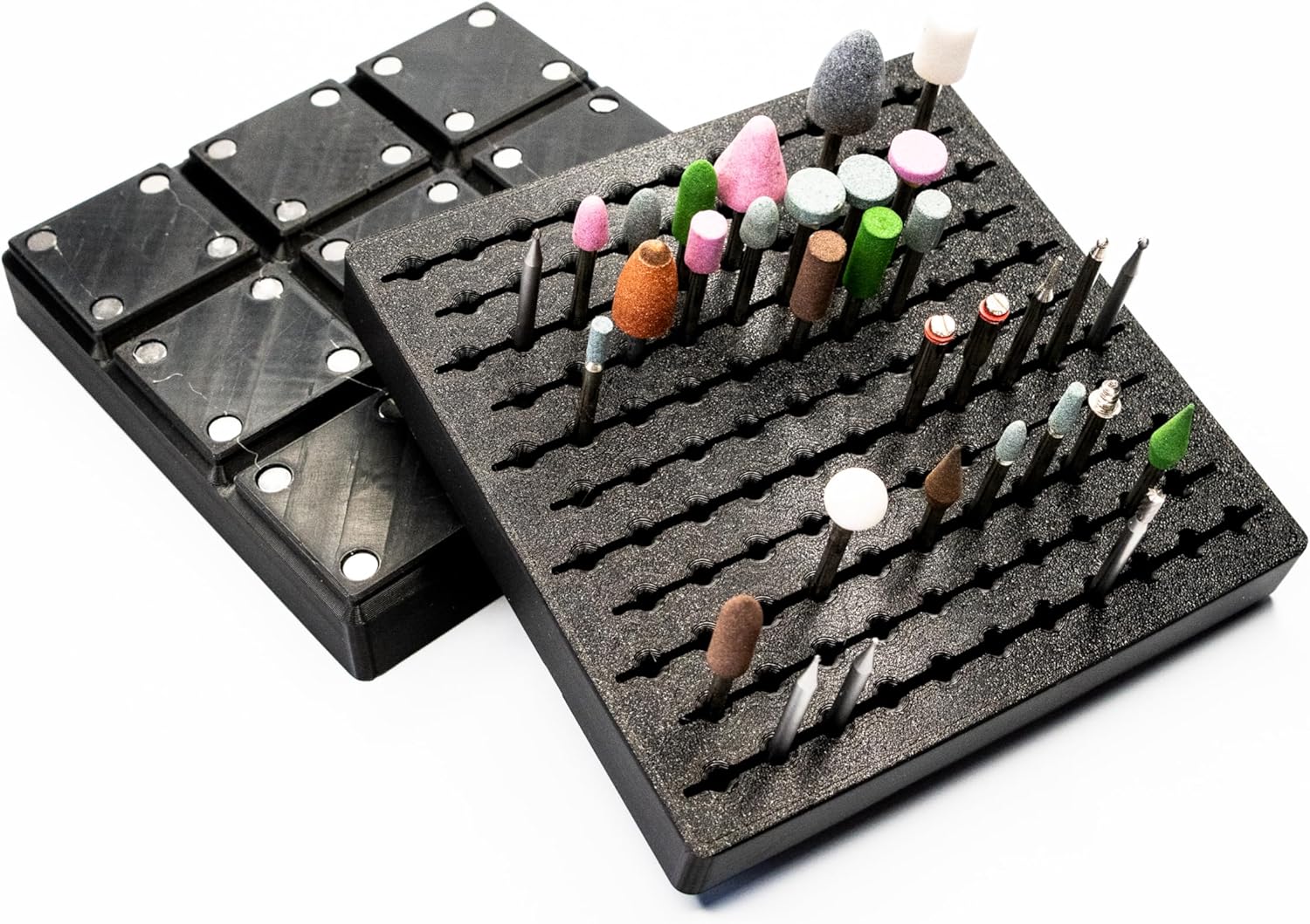 BOB'S TOOL COMPANY | 1/8" Shaft Rotary Bur Tool Bit Holder | 74 Slots ...