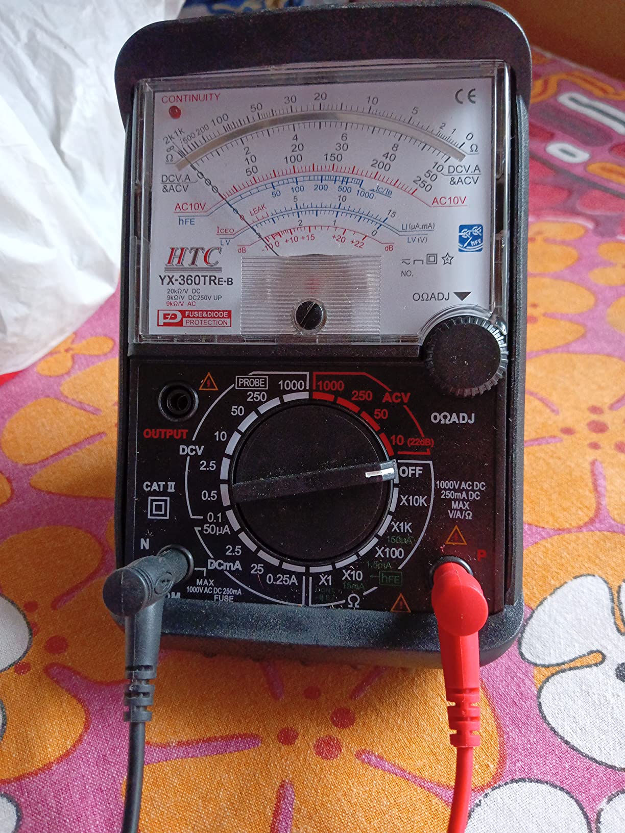 HTC Instrument Yx-360 Tre-B Analog Multimeter with Mirror Scale /Diode ...