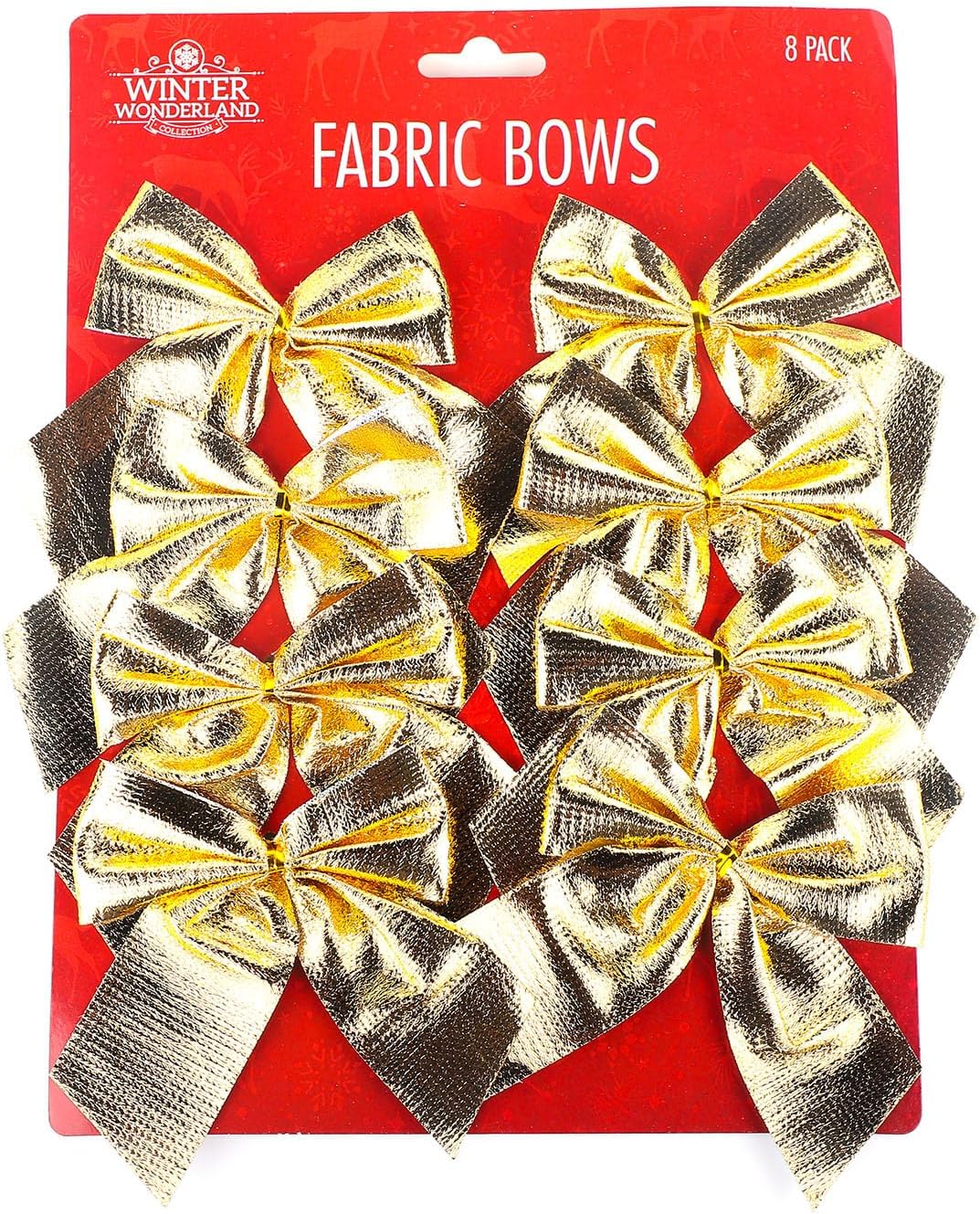 JOULIR 8 Pack Fabric Bows for Gift Wrapping – Decorative Christmas Bows ...