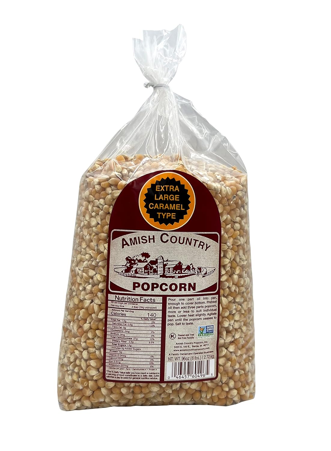 Amazon.com: Amish Country Popcorn | 6 lb Bag | Popcorn Kernels | Small ...