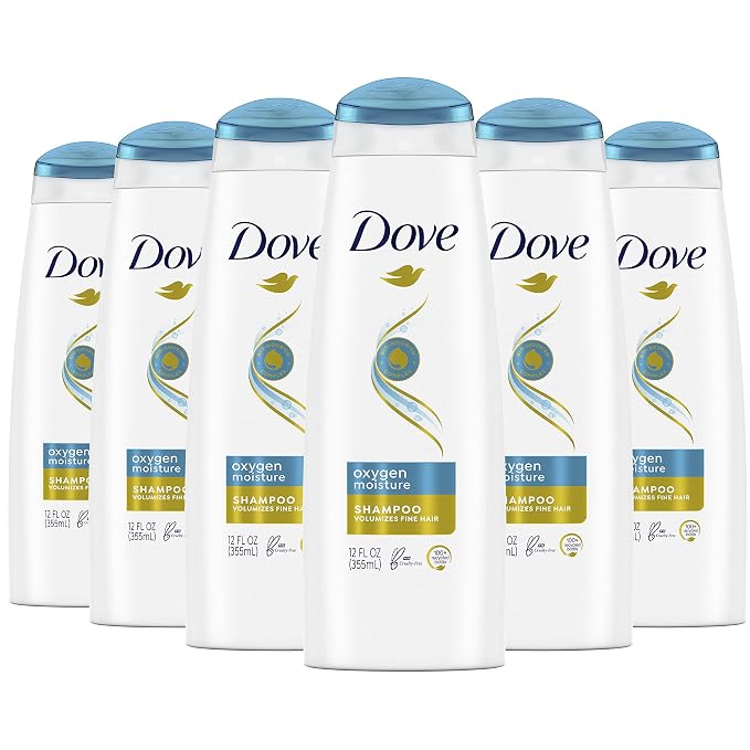 Amazon.com : Dove Oxygen Moisture Shampoo 6 count Volumizes Fine Hair ...