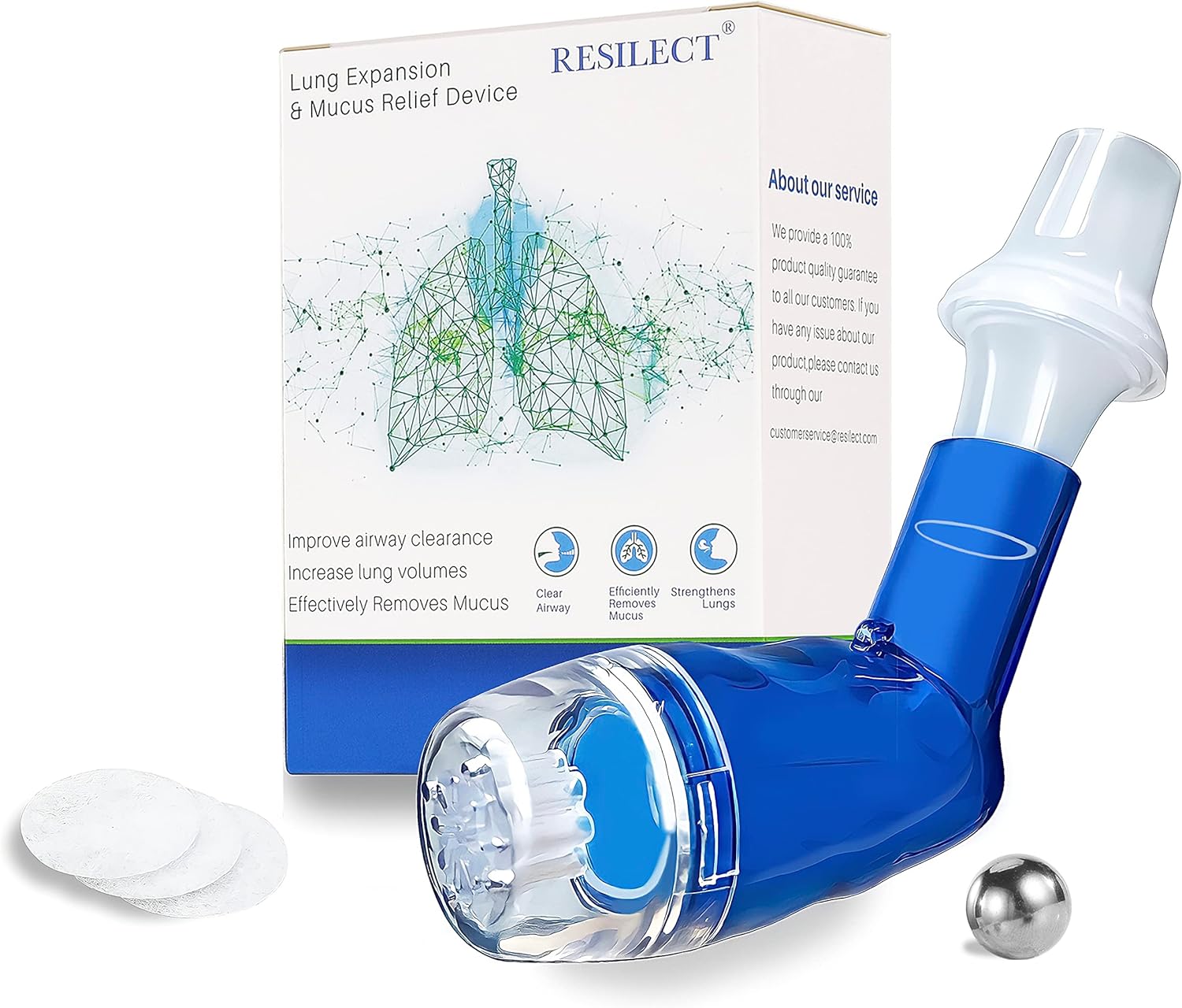 Qriellp Portable Lung Breathing Exercise Device, Mucus Removal Mchine ...