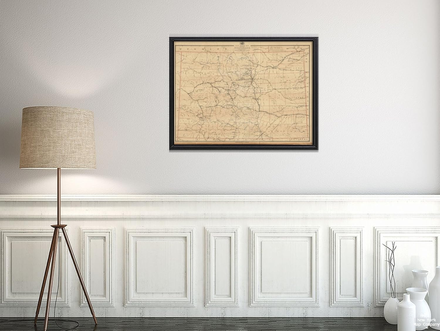 Amazon.com: 1891 Map Colorado Post Route of The State of Colorado ...