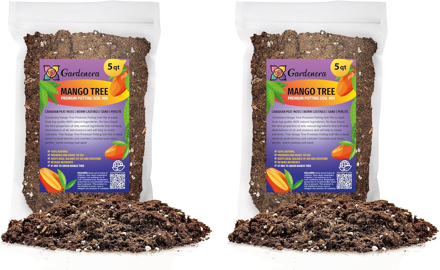 Amazon.com : Gardenera Mango Tree Potting Soil - All-Natural Blend for ...