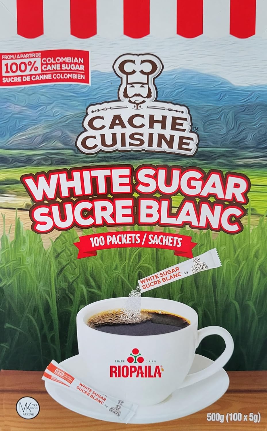 Big Maple White Sugar Packets - Delicious Colombian Cane Sugar