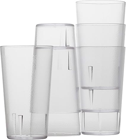 Amazon.com: Restaurant Grade, BPA-Free 12oz Clear Plastic Cups 6pk ...