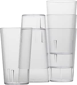 Amazon.com: Restaurant Grade, BPA-Free 12oz Clear Plastic Cups 6pk ...