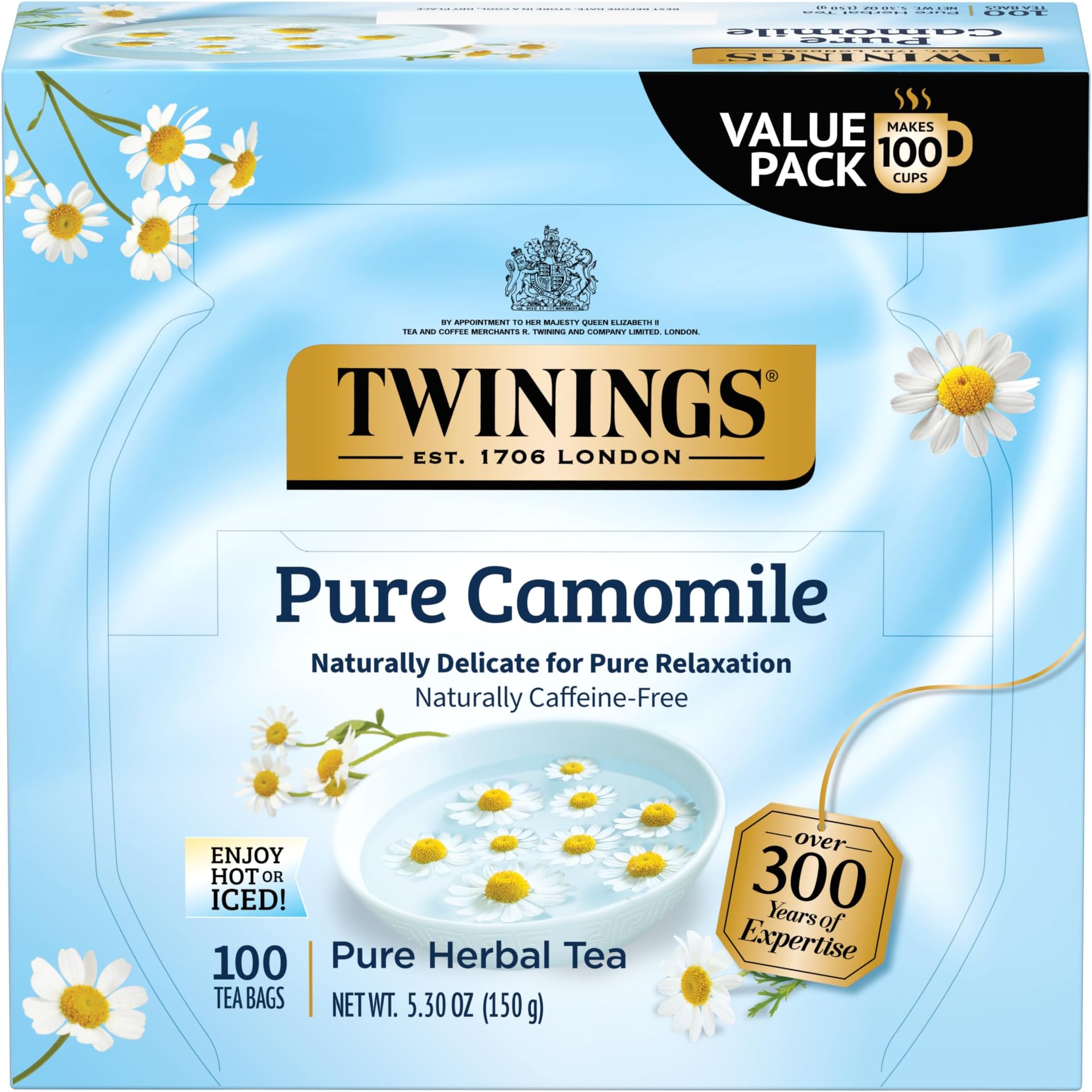 Amazon.com : Twinings Pure Camomile Herbal Tea Individually Wrapped ...