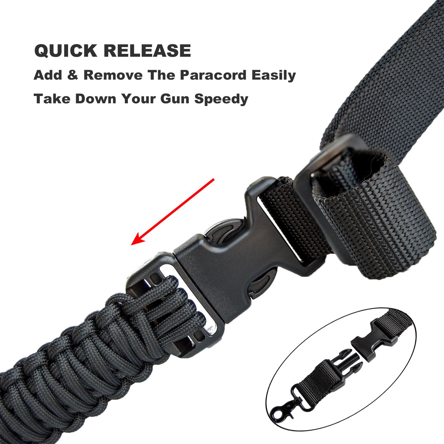 Snapklik.com : Hongmei Outdoors 550 Paracord 2 Point Rifle Sling ...