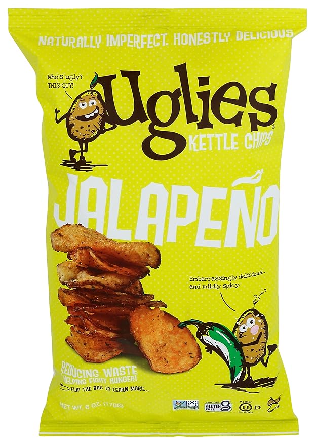 Amazon.com: Uglies Snacks, Potato Chips Kettle Jalapeno, 6 Ounce