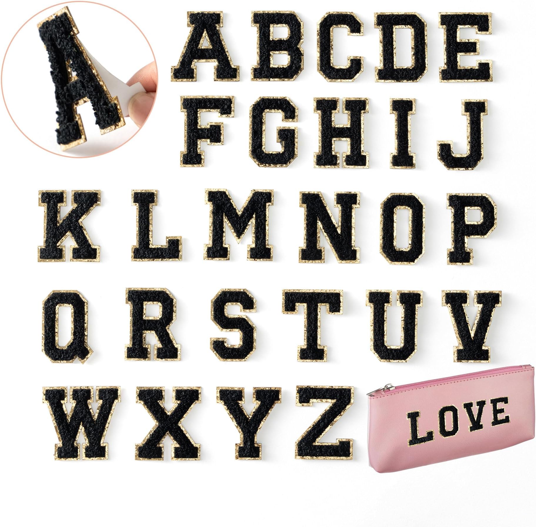 Amazon.com: DREMISI Gothic Iron On Letters for Clothing A-Z 26 Varsity ...