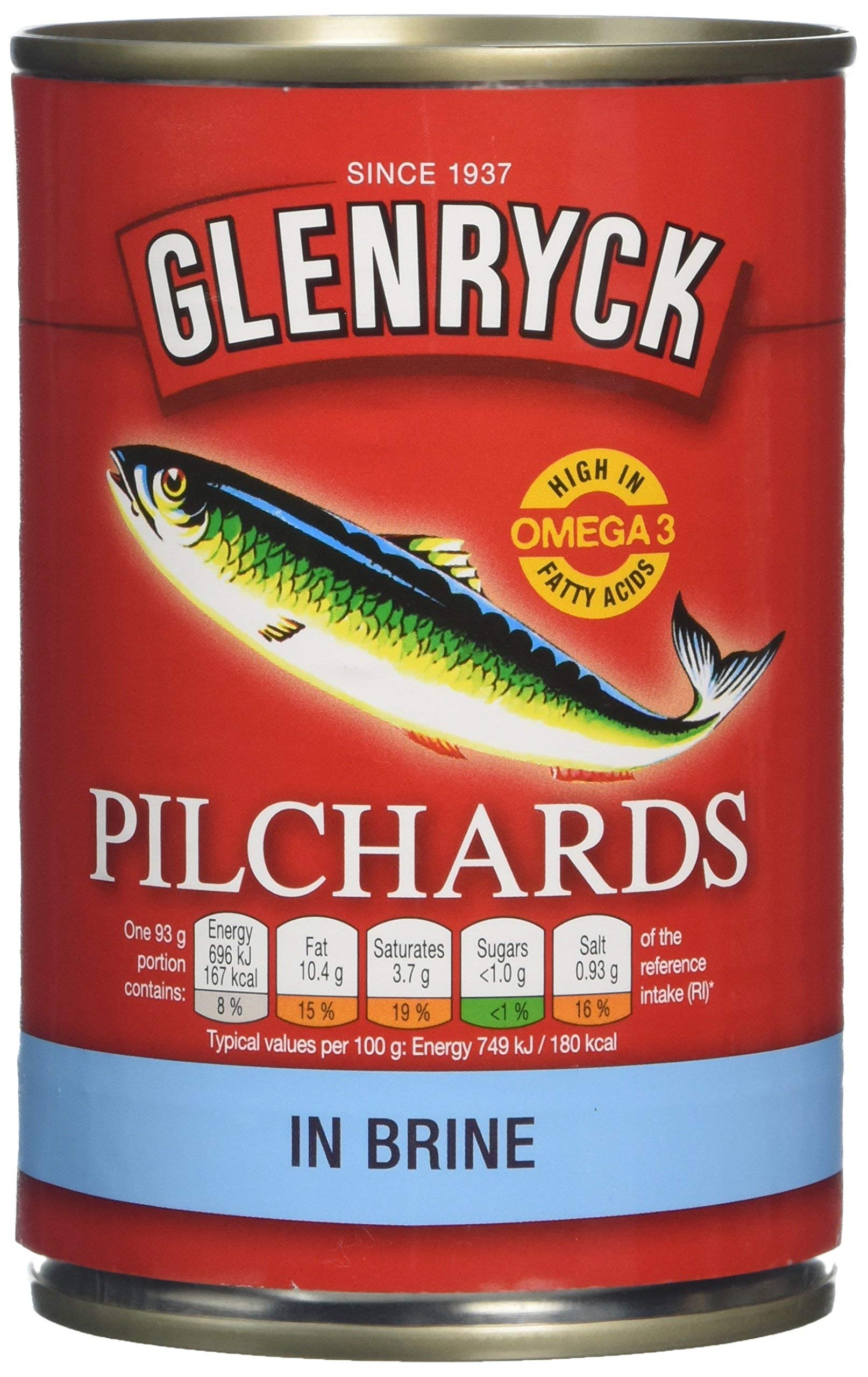 Glenryck Pilchards in Brine 400g : Amazon.co.uk: Grocery