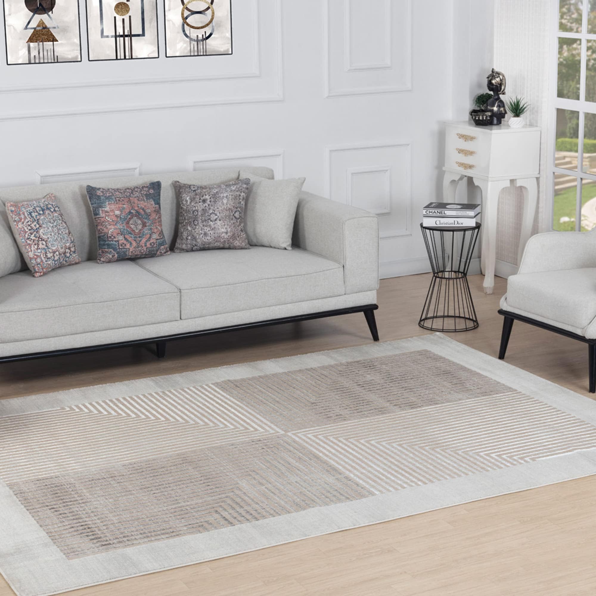 Livabliss Monaco Geometric Rug - Scandi Area Rugs Living Room 160x220 ...