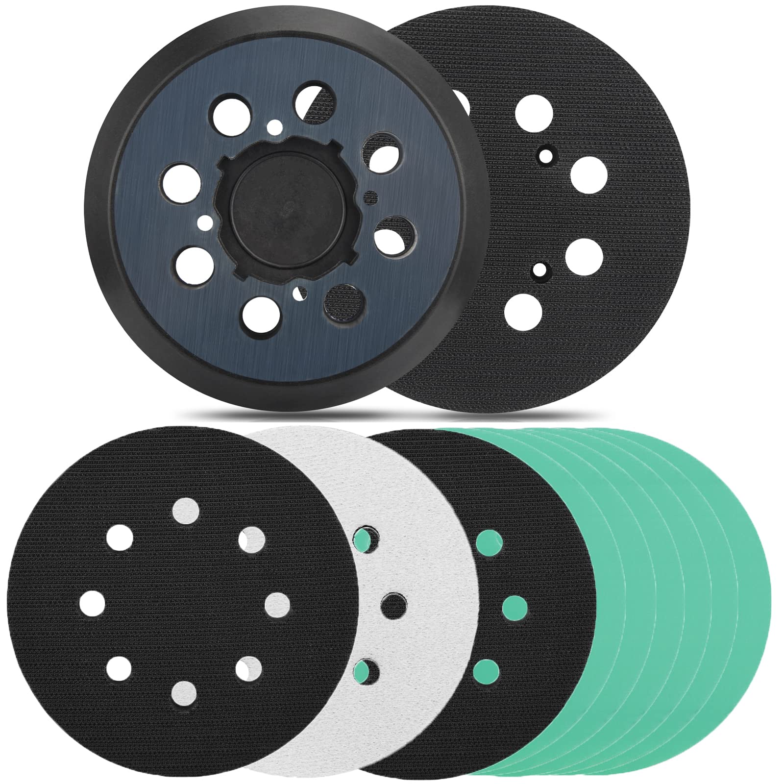 5 Inch 8 Hole Sander Pad for Dewalt 2 Pack & Sander Foam Pad 3PCS ...