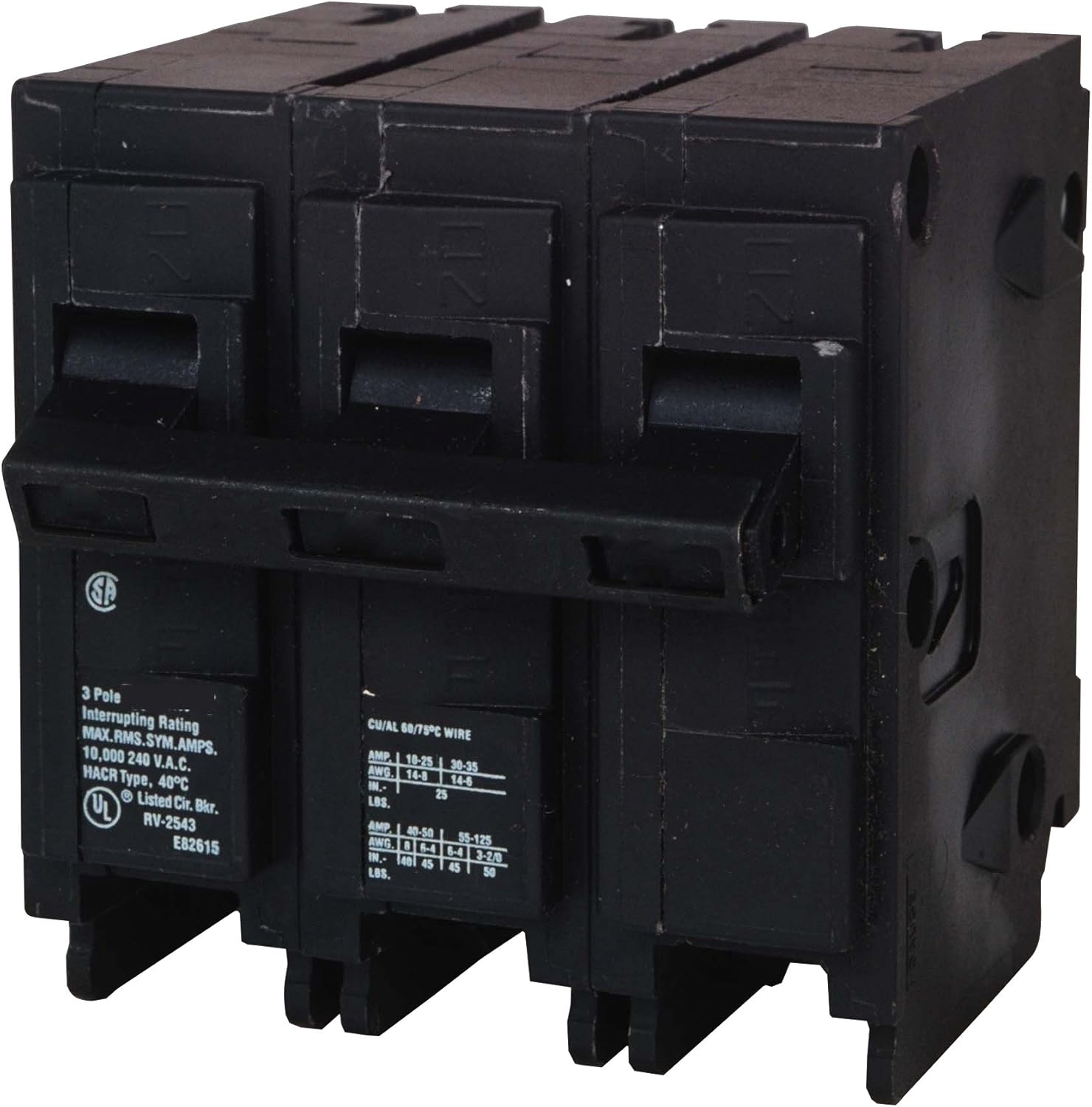 MP320 20-Amp Three Pole Type MP-T Circuit Breaker, Magnetic Circuit ...