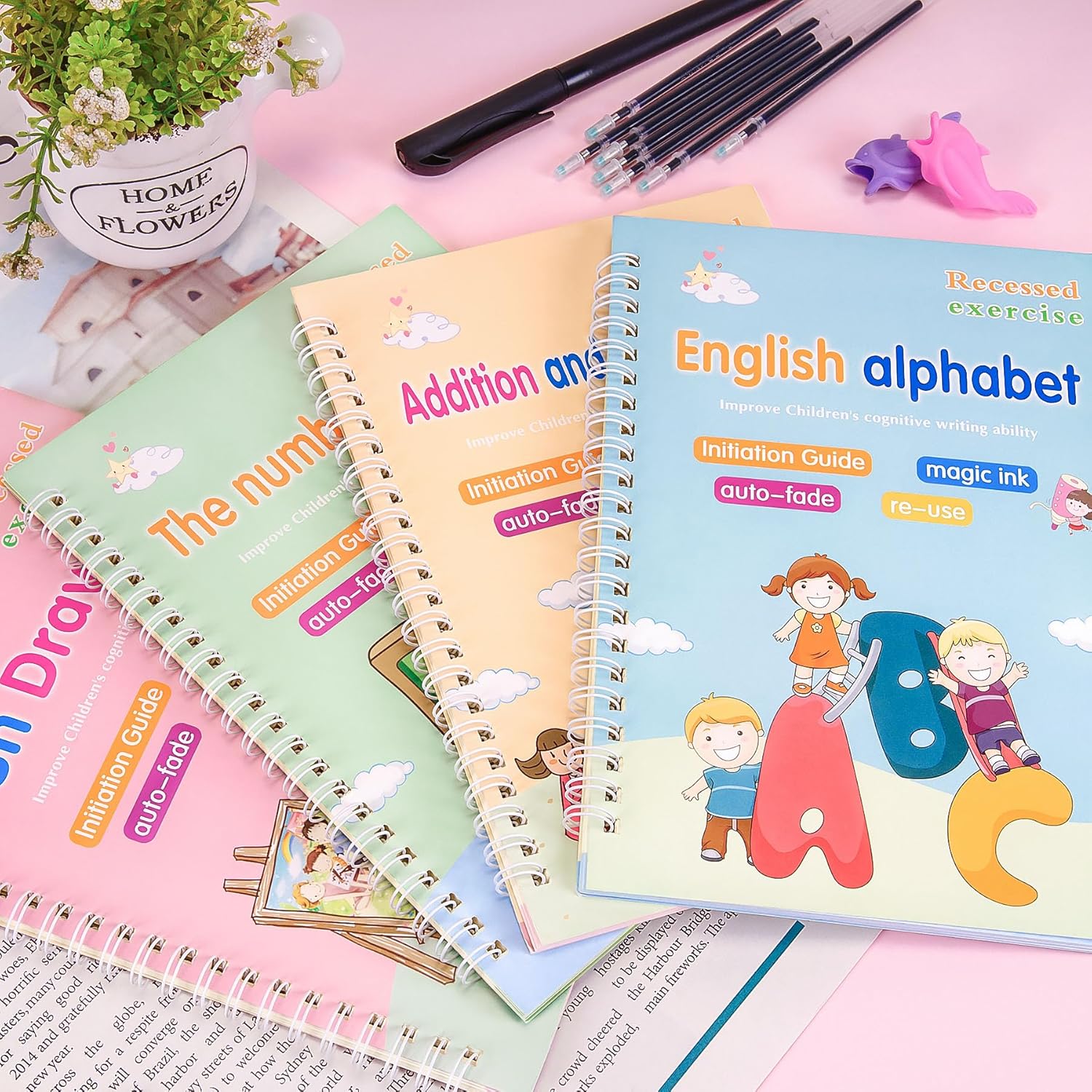 Larcenciel 4 cuadernos de práctica mágica, libros de escritura ...