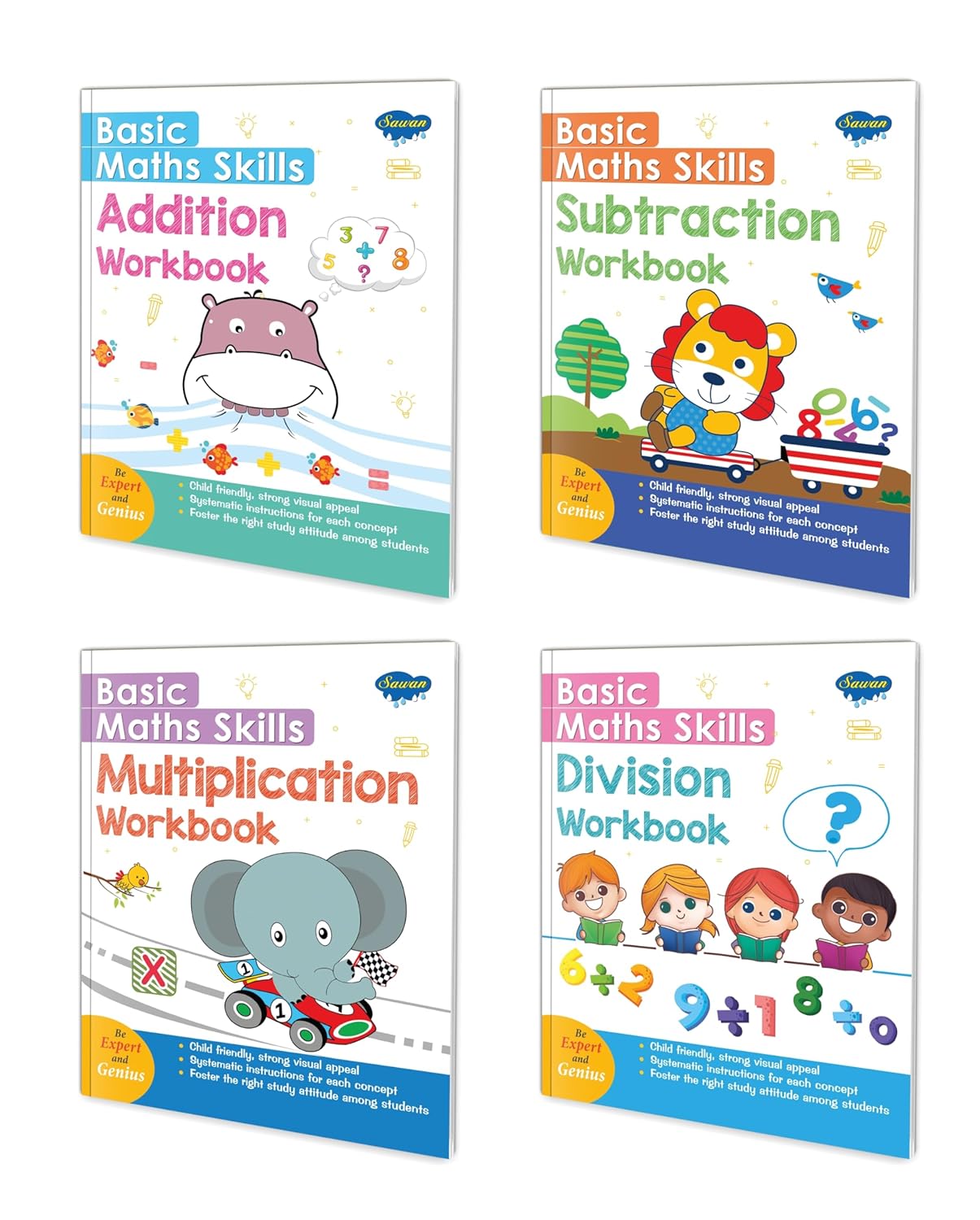 Basic maths skills workbook | set of 4 books | Addition, Subtraction ...