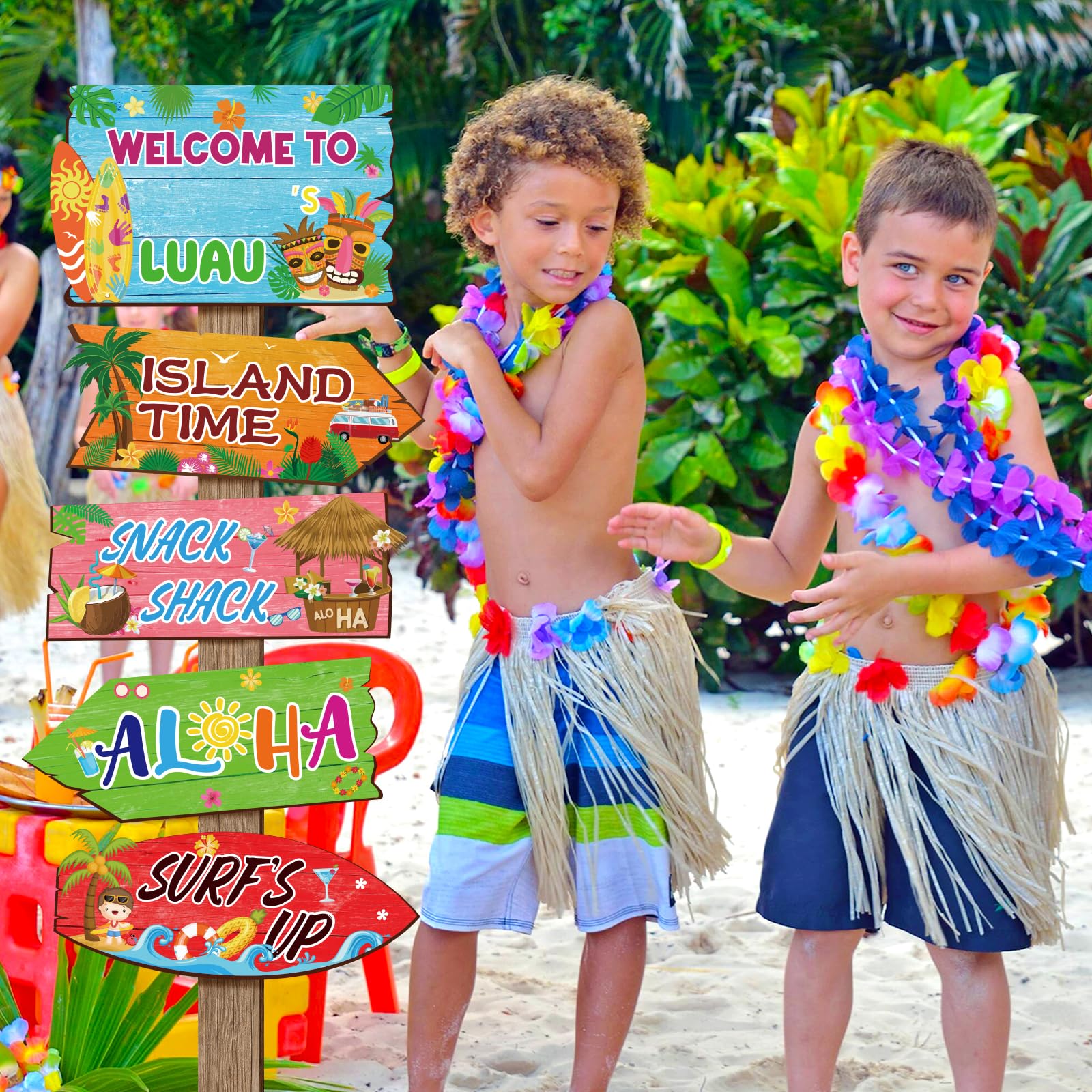 Snapklik.com : 20 Pieces Luau Party Decorations Hawaiian Party Welcome ...