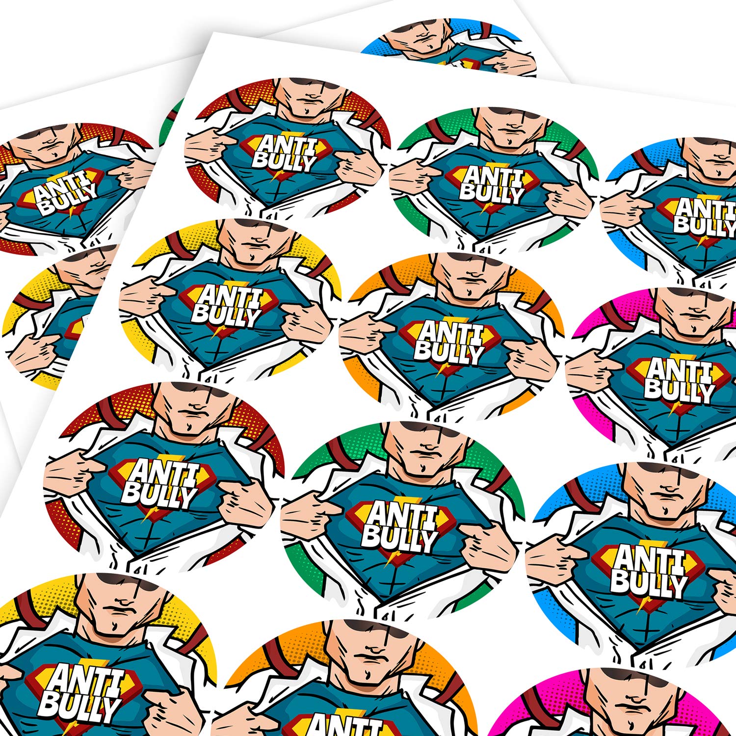 Buy Anti-Bullying Comic Superhero Student Motivational Reward Sticker ...