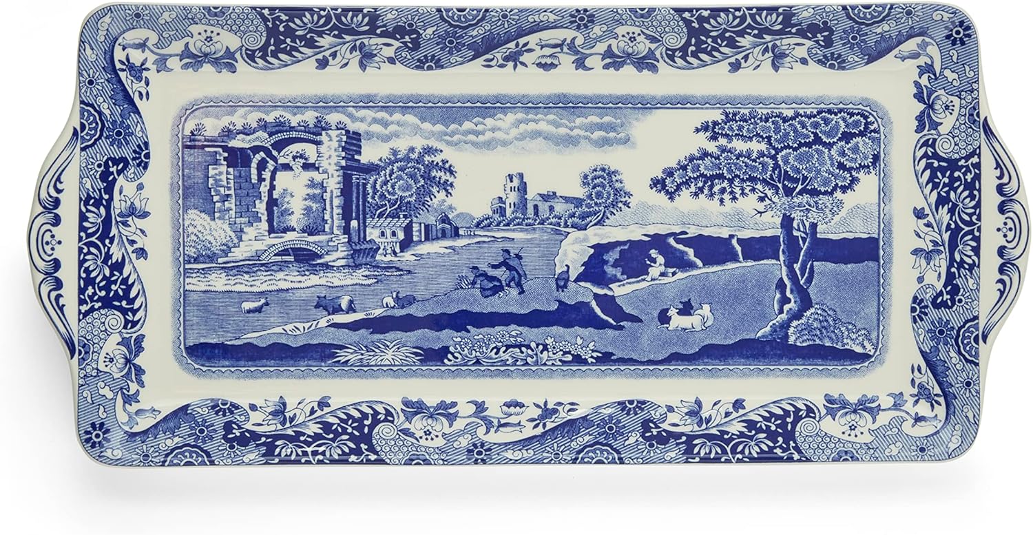 Spode Blue Italian Sandwich Tray | Serving Platter for Tea Sandwiches ...