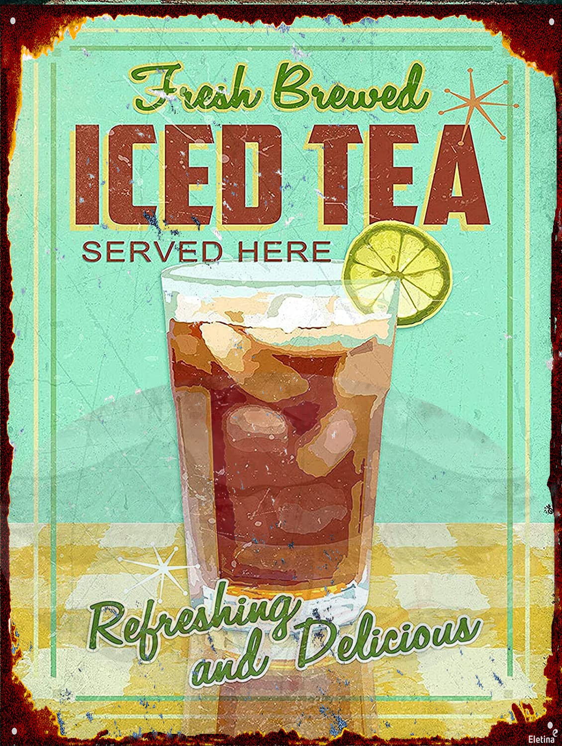 Vintage Iced Tea Sign