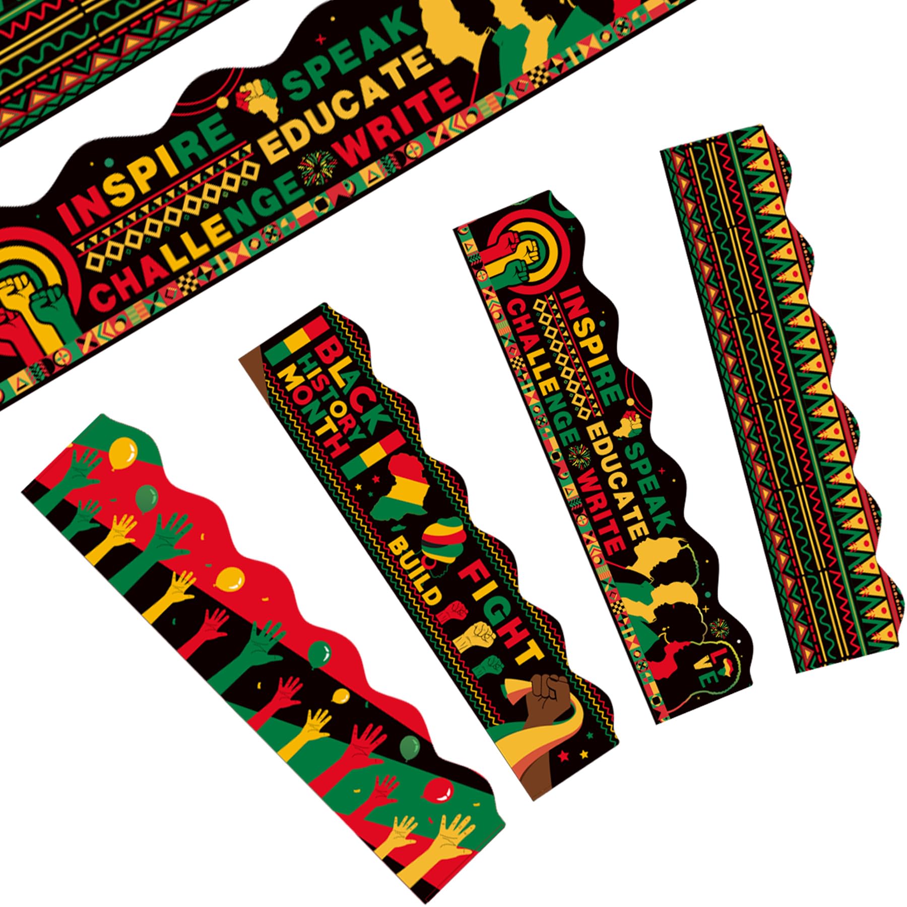 Amazon.com: 60Pcs Black History Month Bulletin Board Borders, Black ...