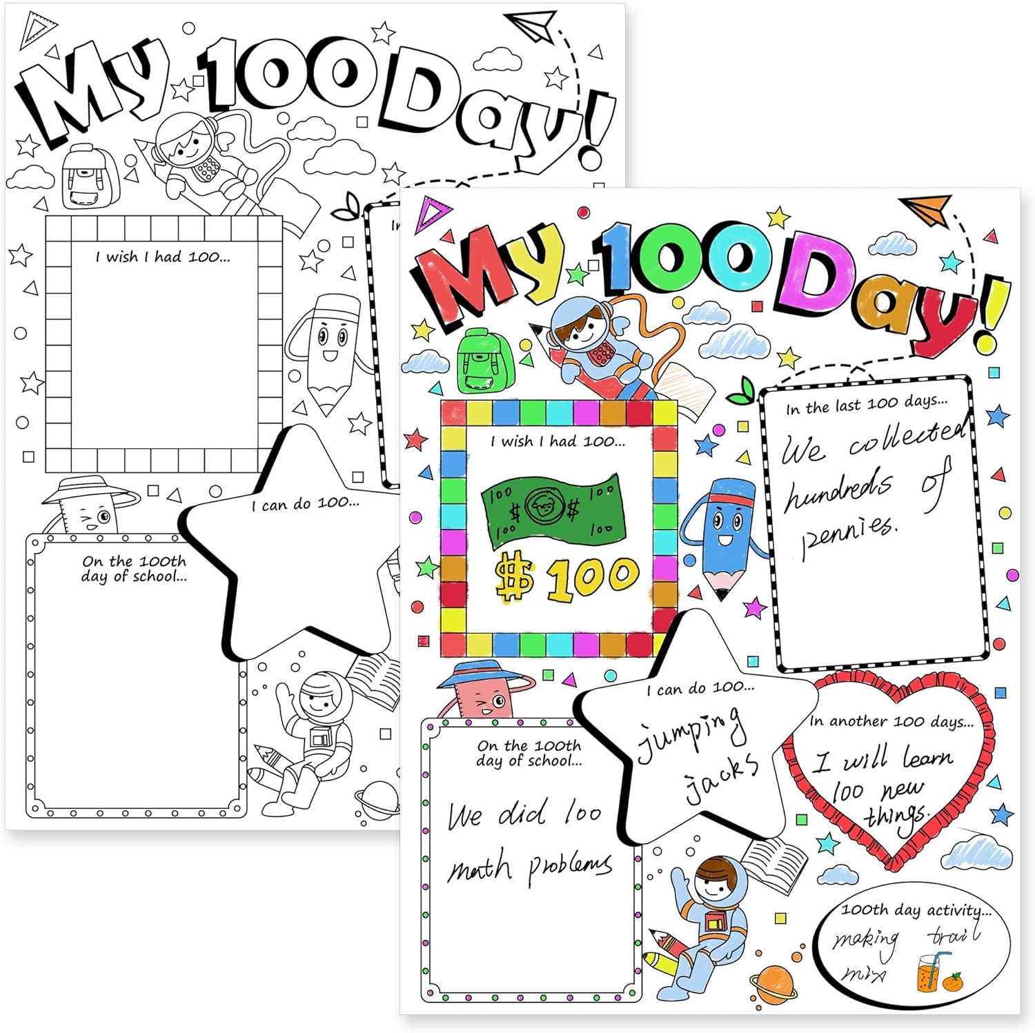 codree 24-Piece 100th Day Posters - My 100th Day Nepal | Ubuy