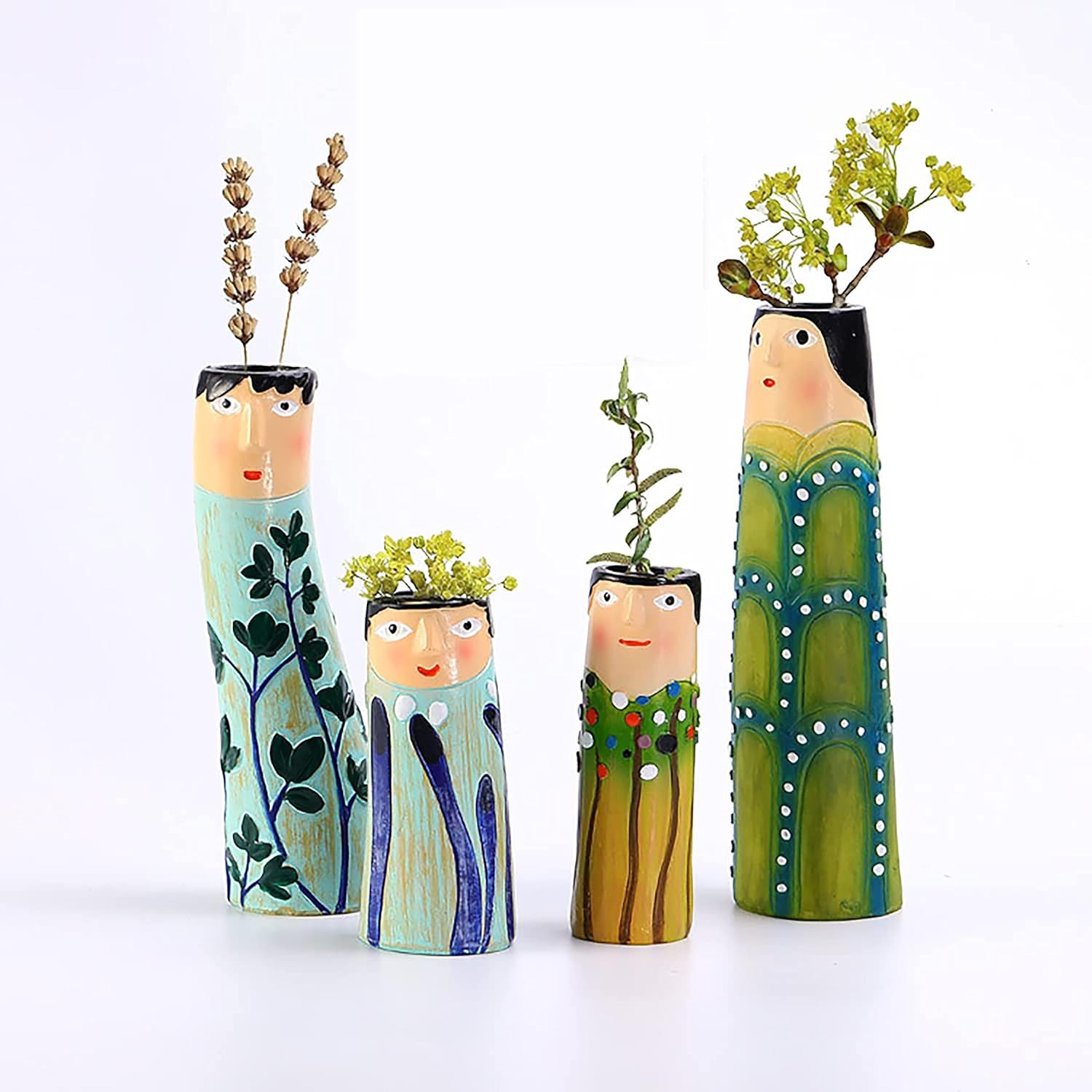 Amazon.com: Spring Family Bud Vases, Resin Bohemian Bauhaus Style 4 ...