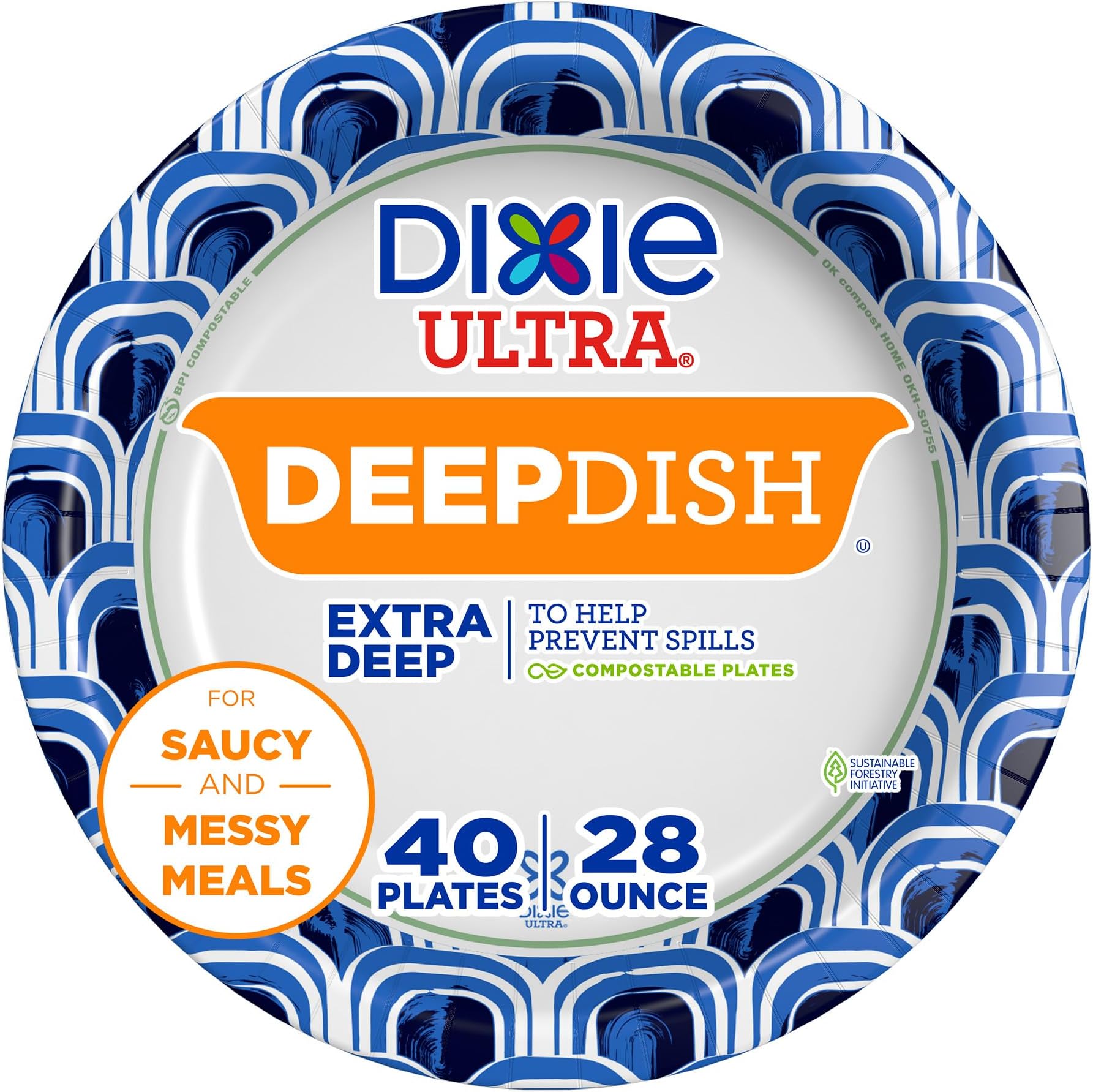 Amazon.com: Dixie Ultra, Large Paper Plates, 10 Inch, 172 Count, 3X ...