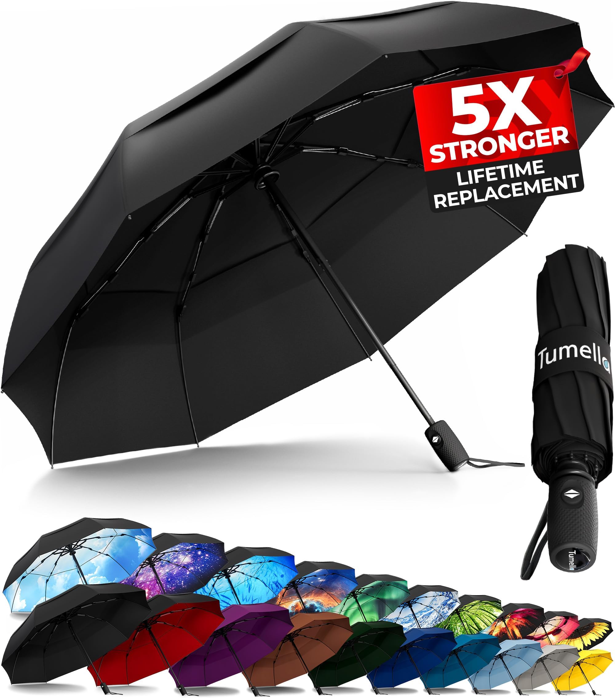 Amazon.com: Nautica 2-Pack Umbrella for Travel - Auto Open Compact ...