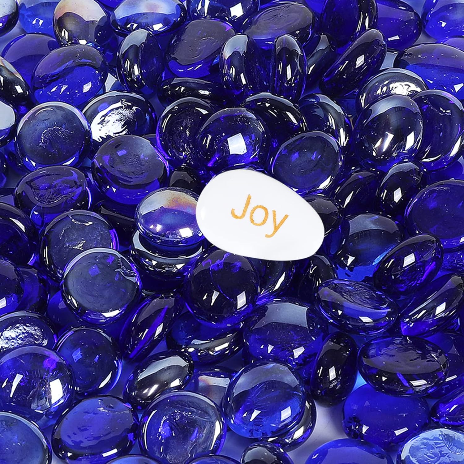 Amazon.com : Ausluru 5LB Fire Glass Beads Flat Glass Marbles for ...