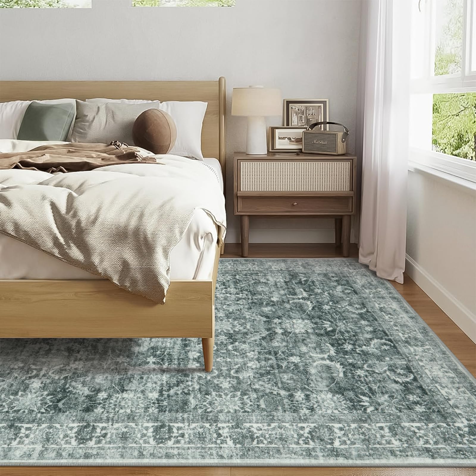 Anidaroel Area Rug 8x10 Rugs for Living Room, Large Washable Boho Rug ...