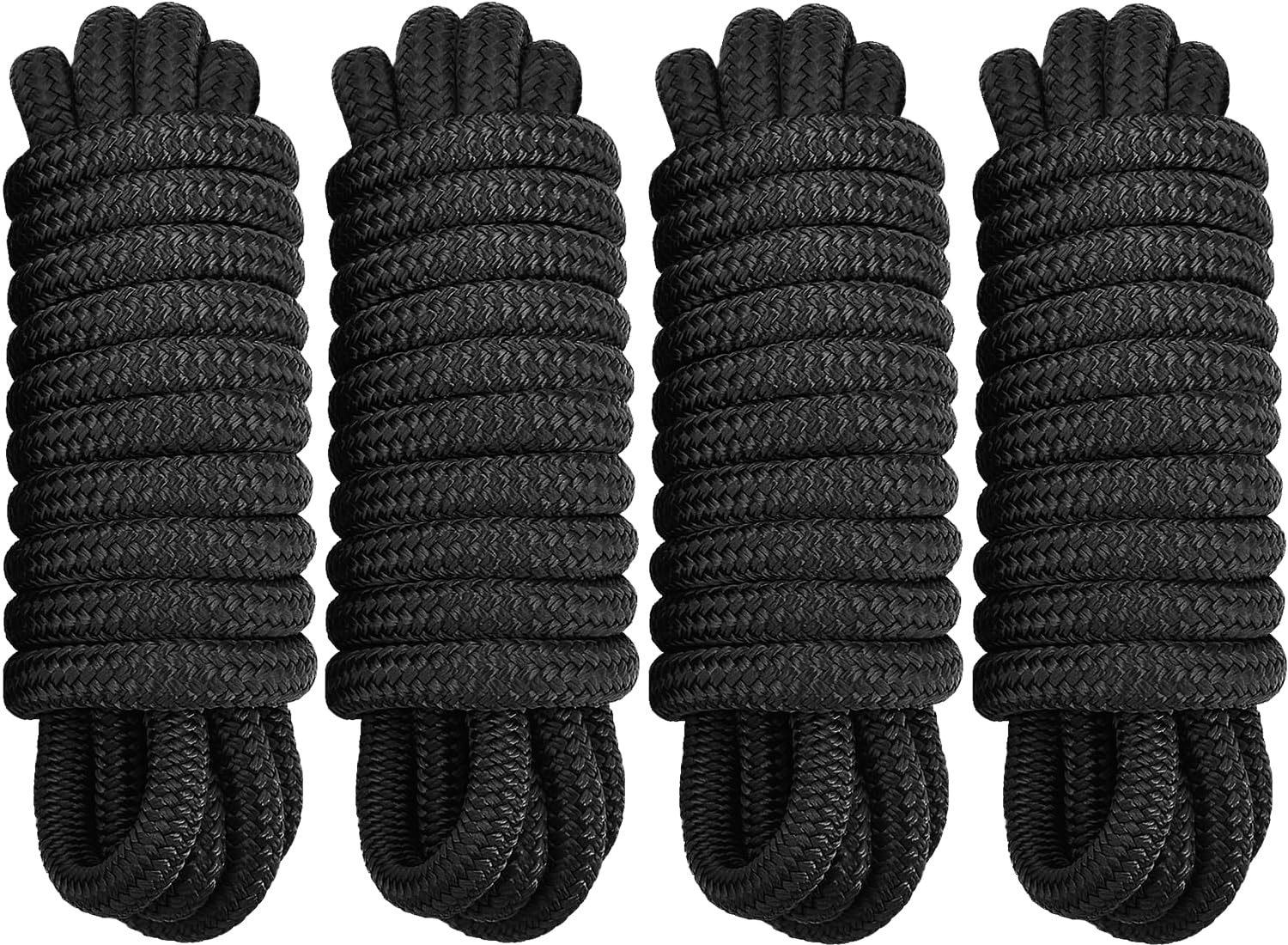 Snapklik.com : PACTHSD 4 Pack 1/2" X 20 Dock Lines - Marine Grade Nylon ...