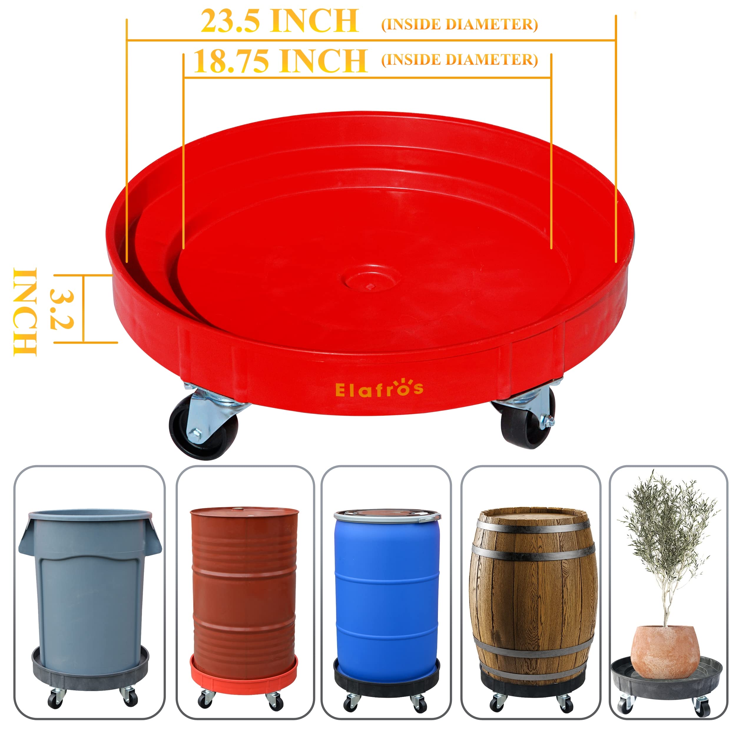 Snapklik.com : ELAFROS 30 Gallon And 55 Gallon Heavy Duty Plastic Drum ...