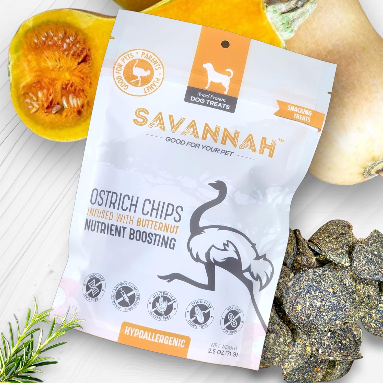 Amazon.com : Hypoallergenic Ostrich Dog Treats Chips with Nutritious ...