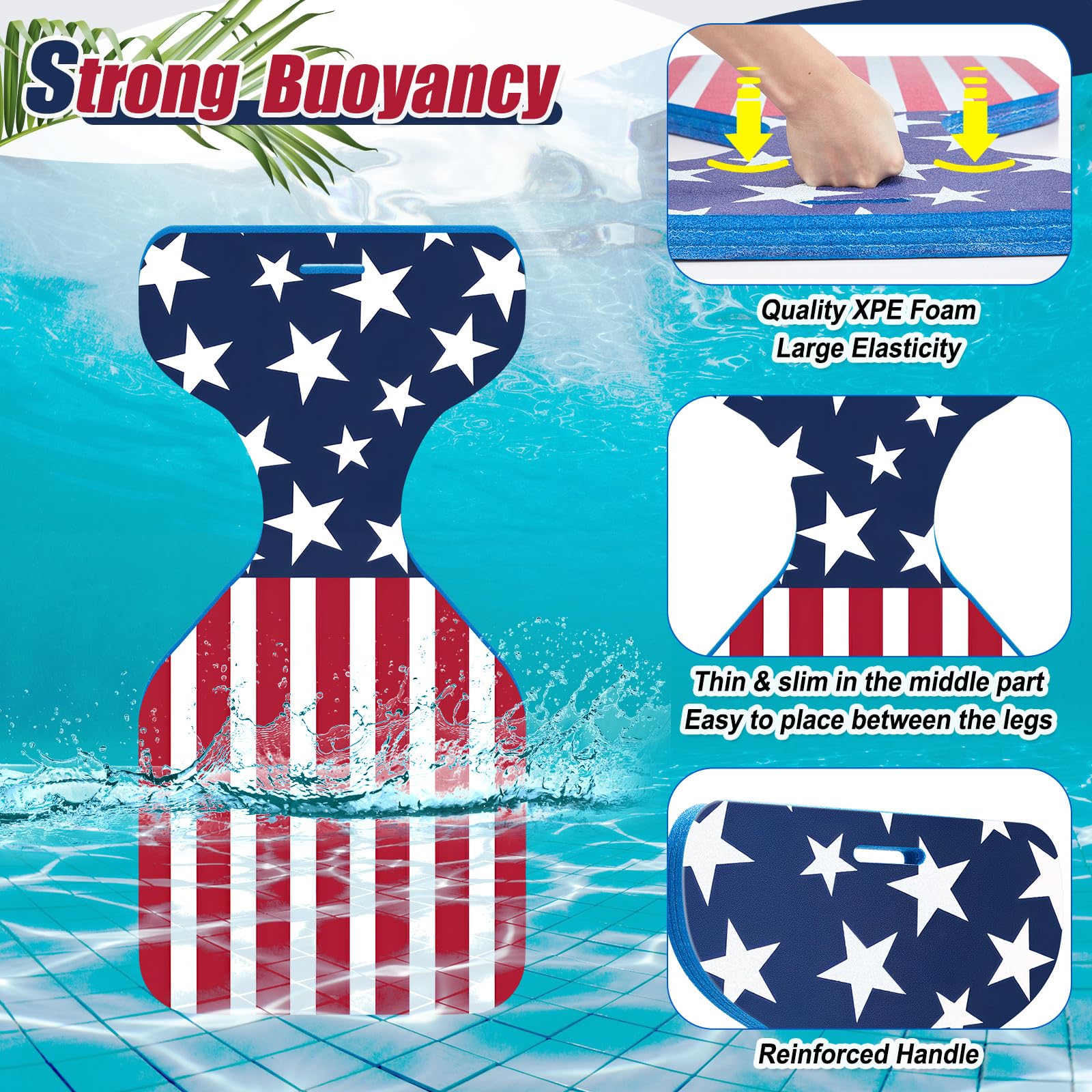 Snapklik.com : MiniInflat 2 Pcs Summer Foam Water Saddle American Flag ...