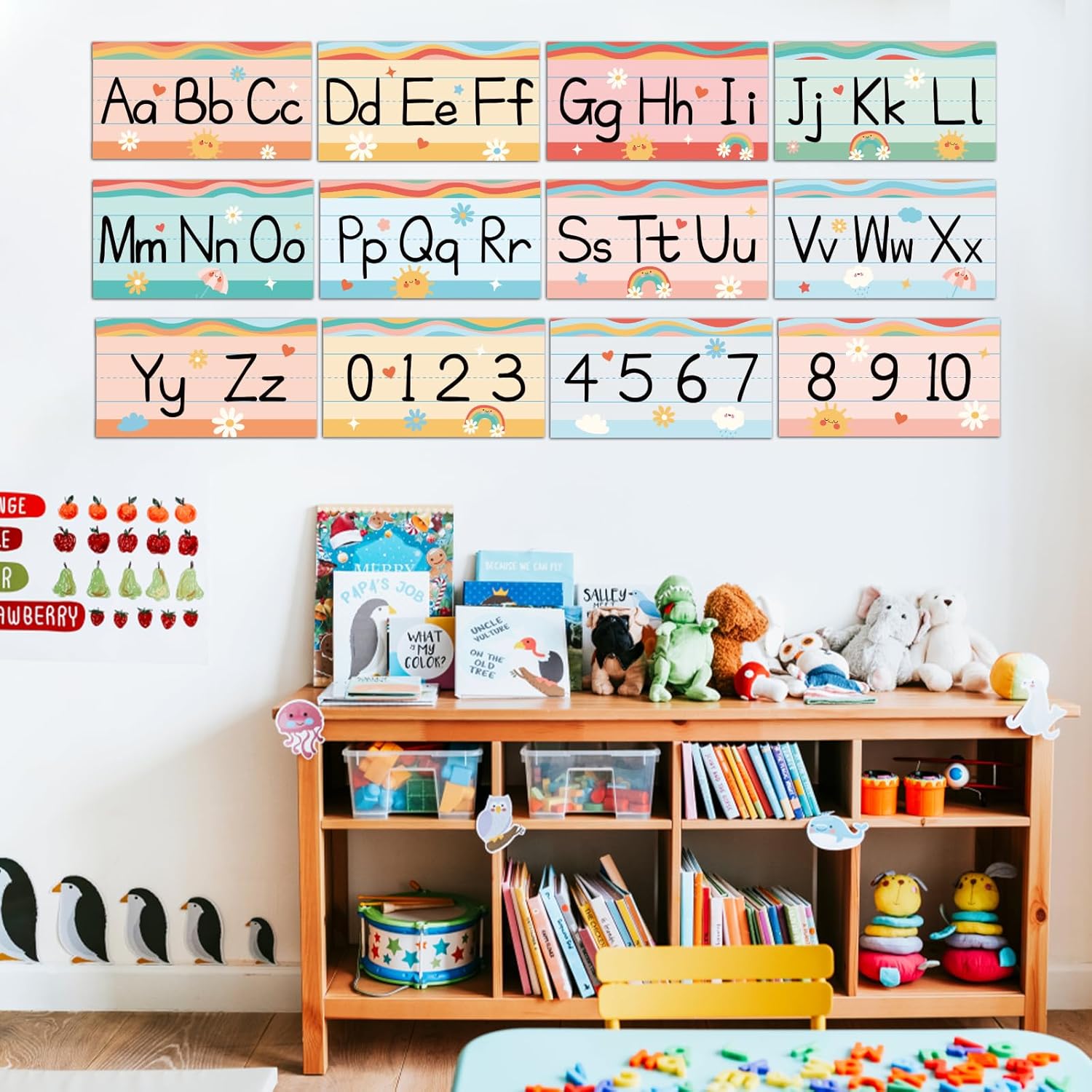 gisgfim 12 Pieces Alphabet Bulletin Board Strips Set Retro Alphabet ...