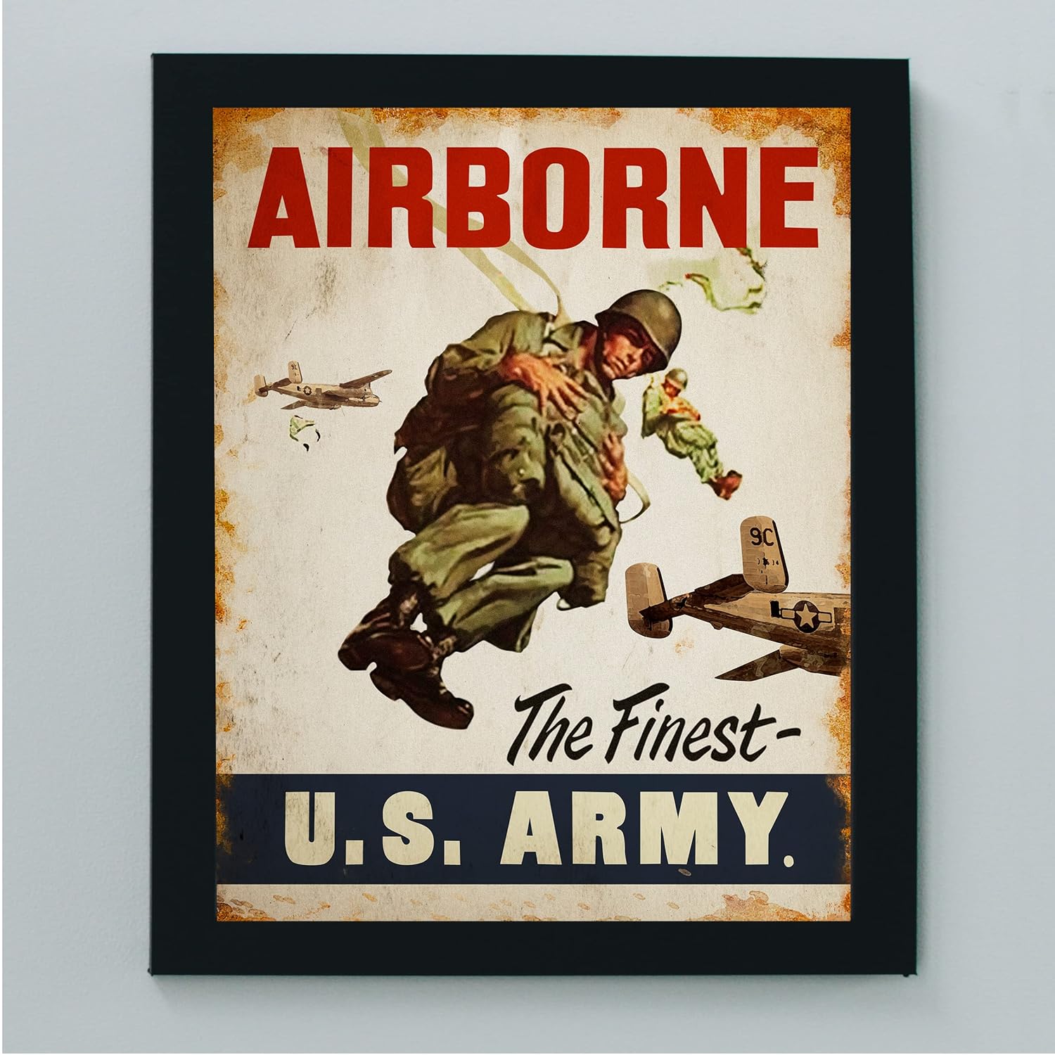 Buy 34;US Army Airborne -The Finest United States Army Badge Wall Sign ...